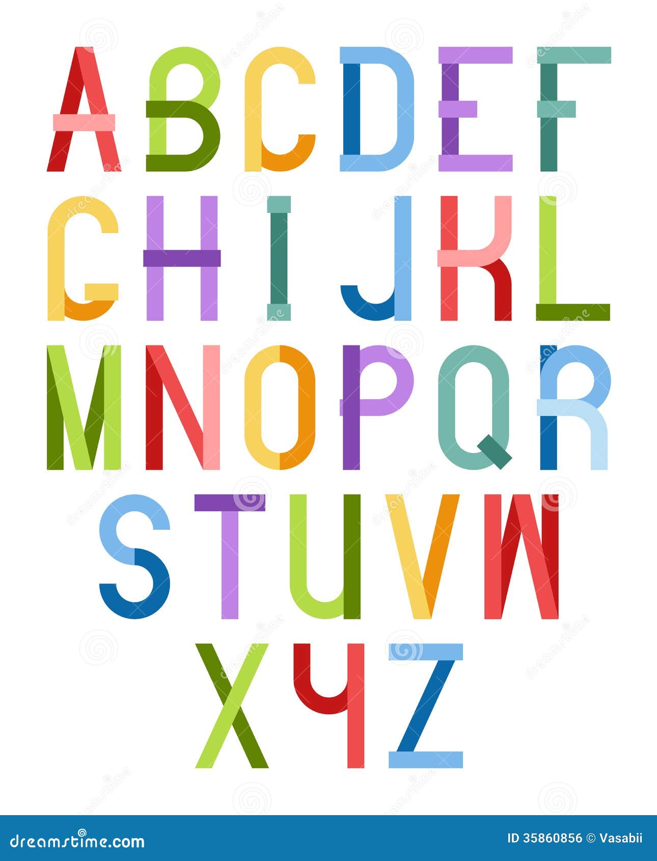 Colorful font stock vector. Illustration of decoration - 35860856