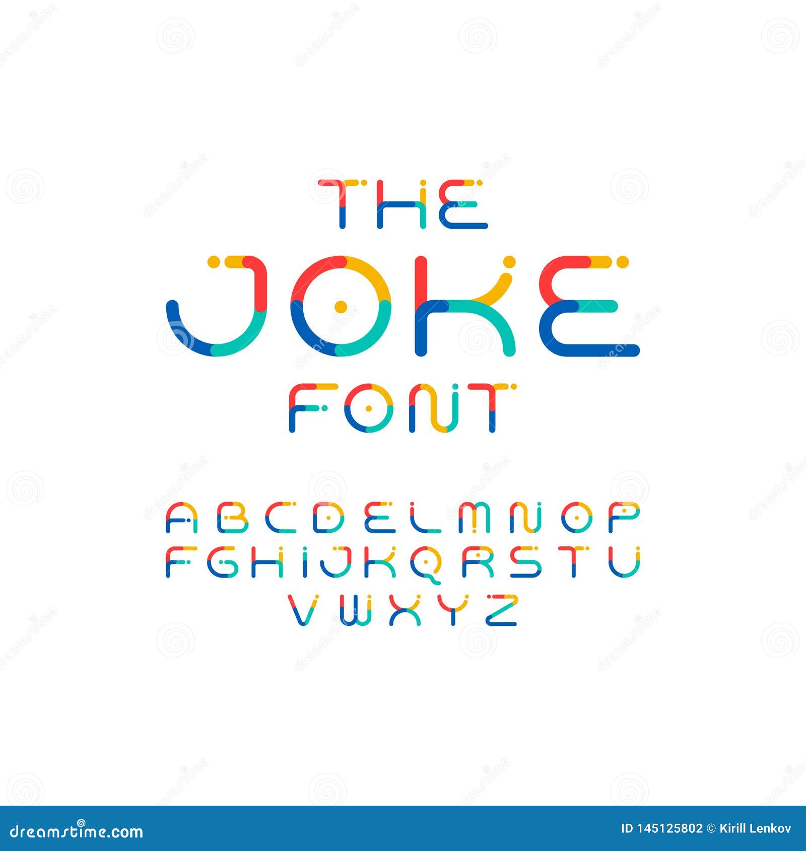 Colorful Font. Playful Alphabet. Modern Vector Funny Typeface ...