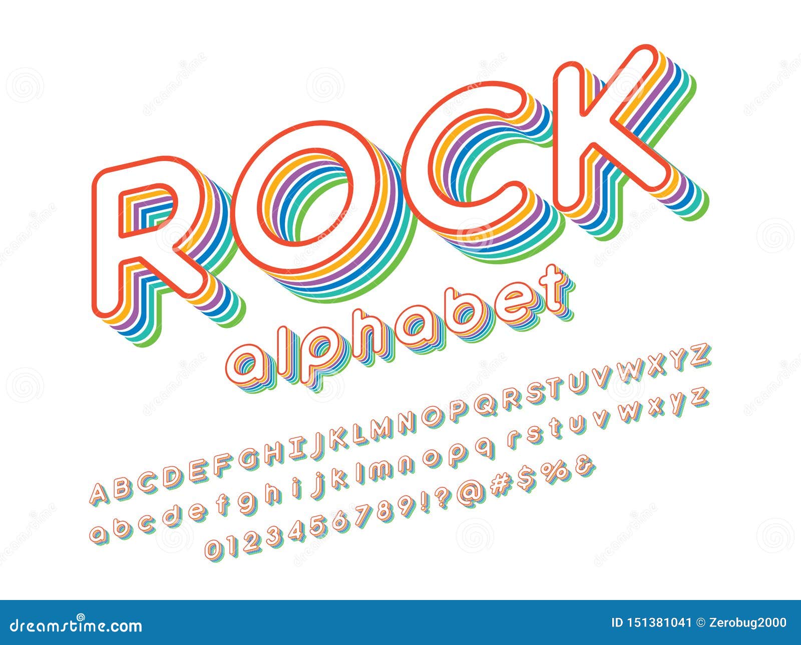 Colorful font stock vector. Illustration of creative - 151381041