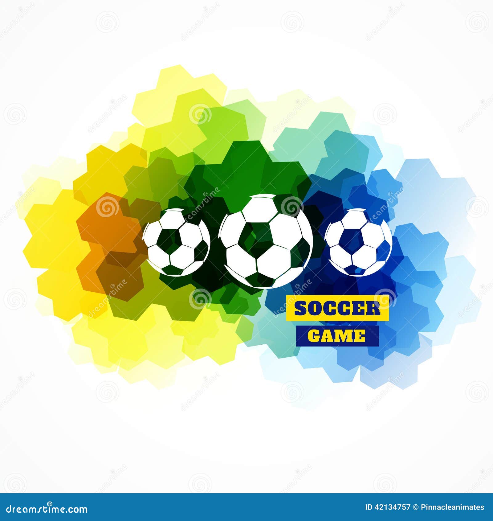 Colorful football design stock illustration. Illustration of poster ...