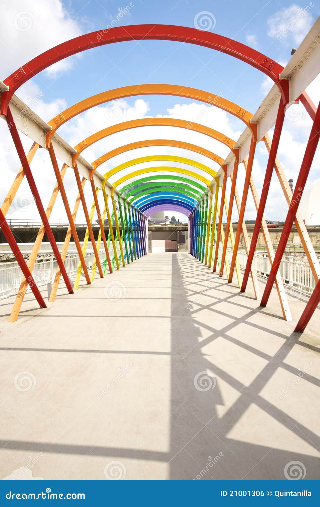 Colorful footbridge stock photo. Image of landscape, narrow - 21001306