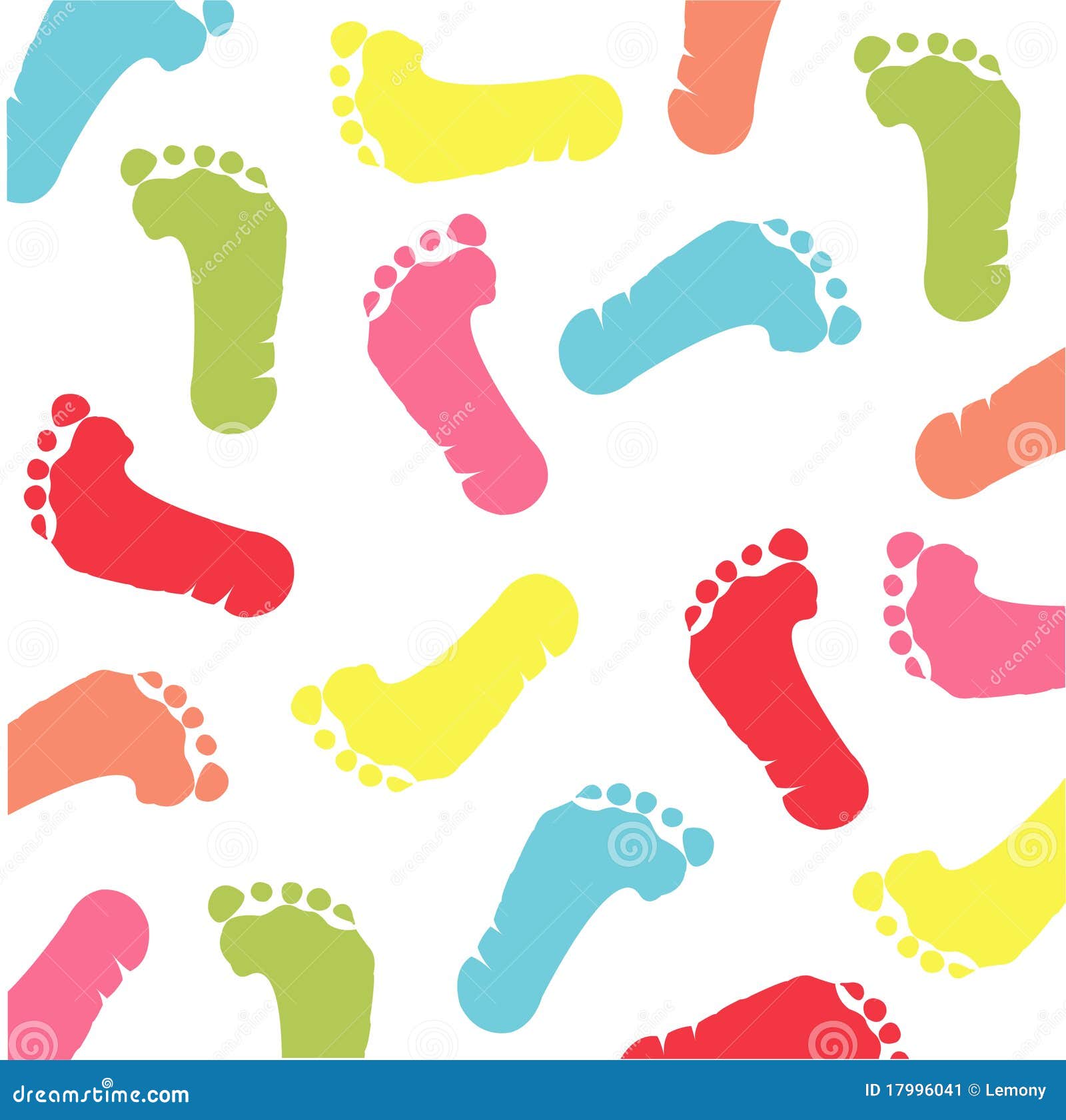 Colorful footprint stock vector. Illustration of paint - 17996041