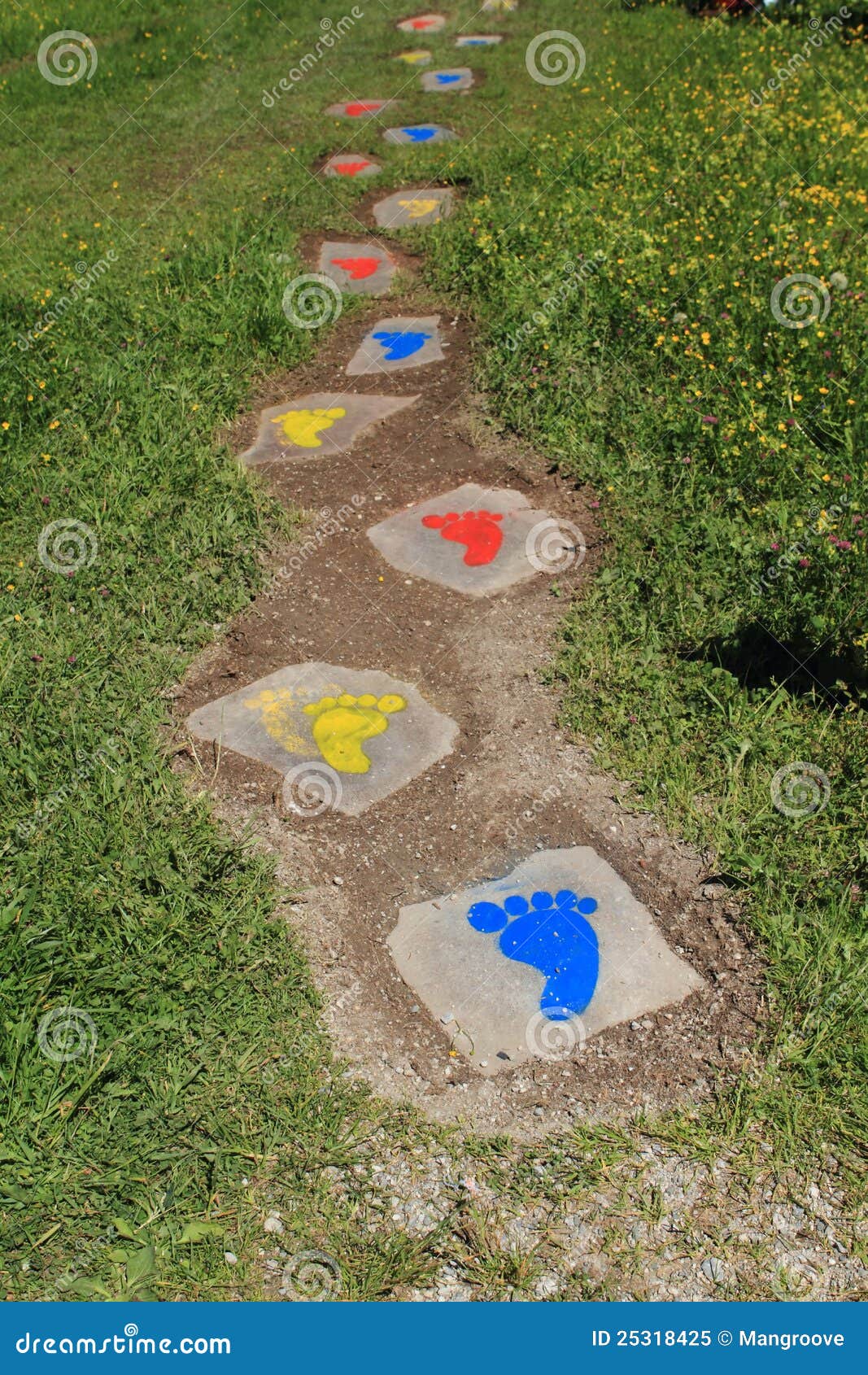 Colorful footprints stock image. Image of nature, explorer - 25318425