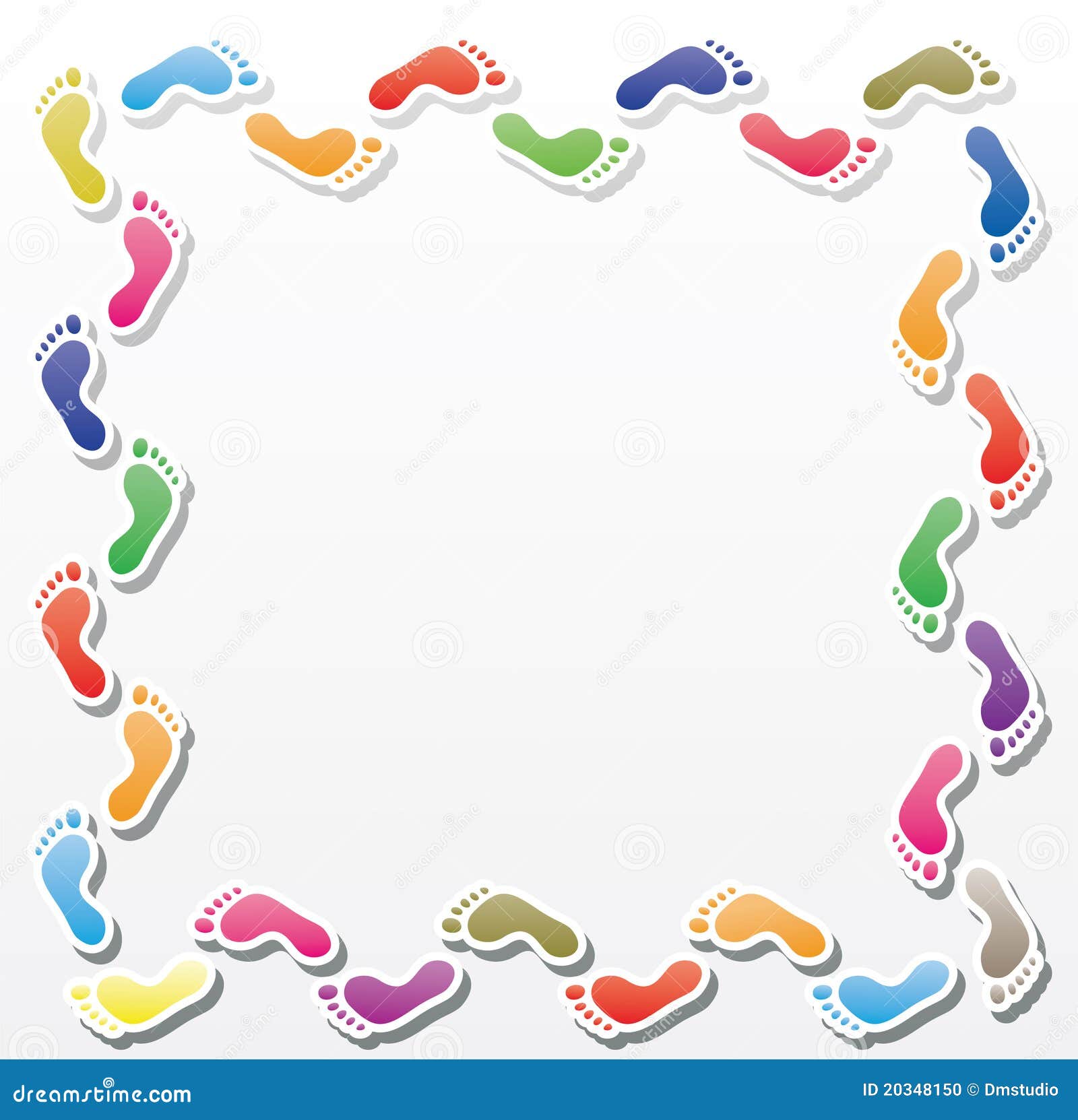 Baby Foot Prints Border