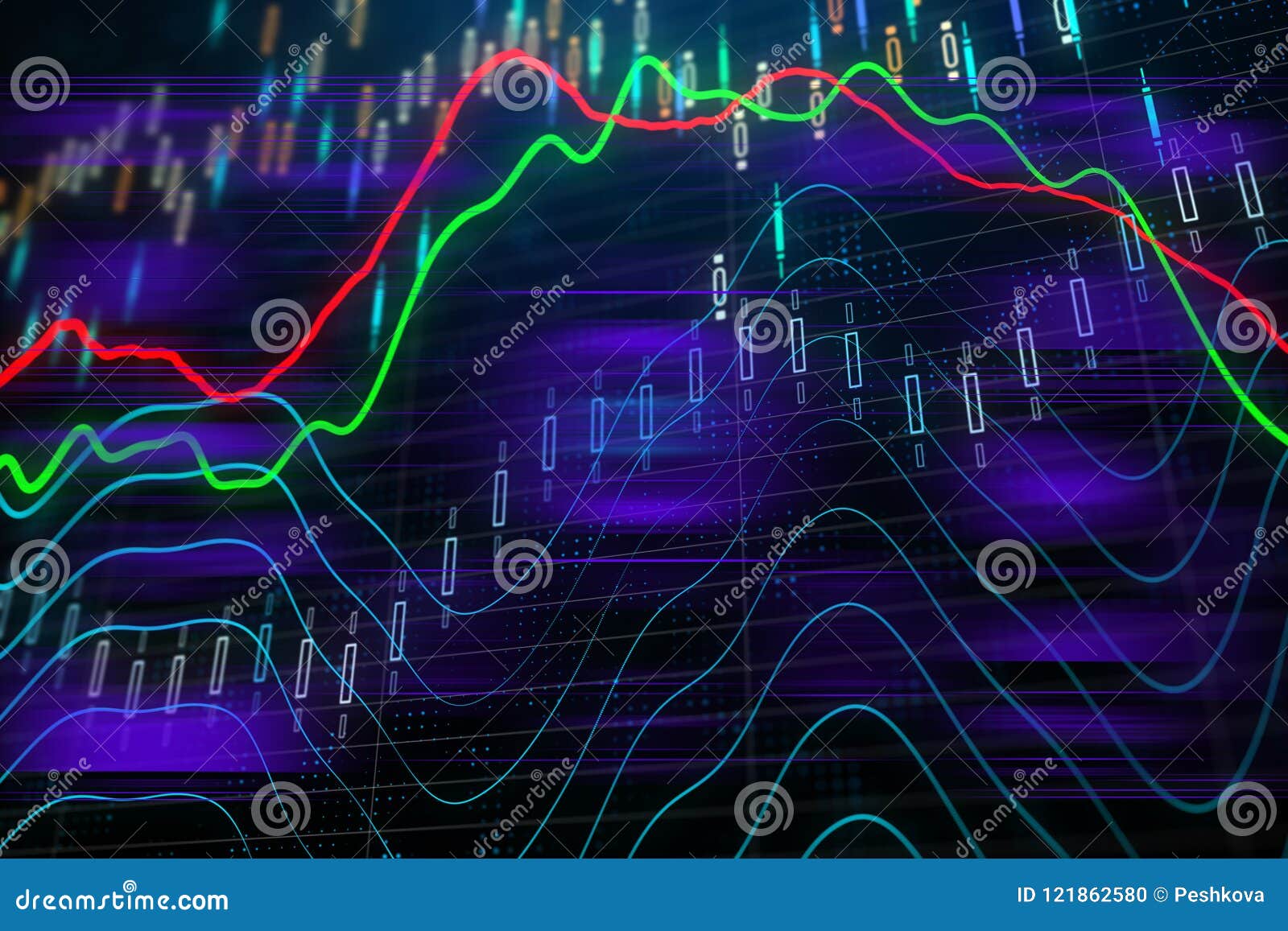 Colorful Forex Chart Backdrop Stock Photo | CartoonDealer.com #121862580