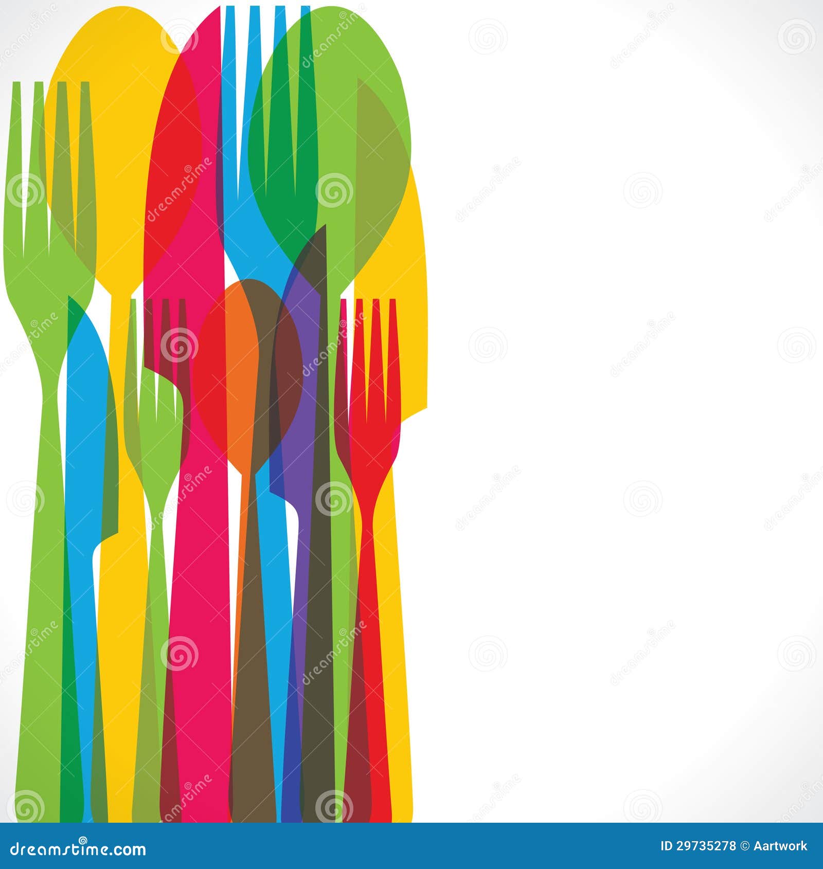 Colorful fork background stock vector. Illustration of background ...