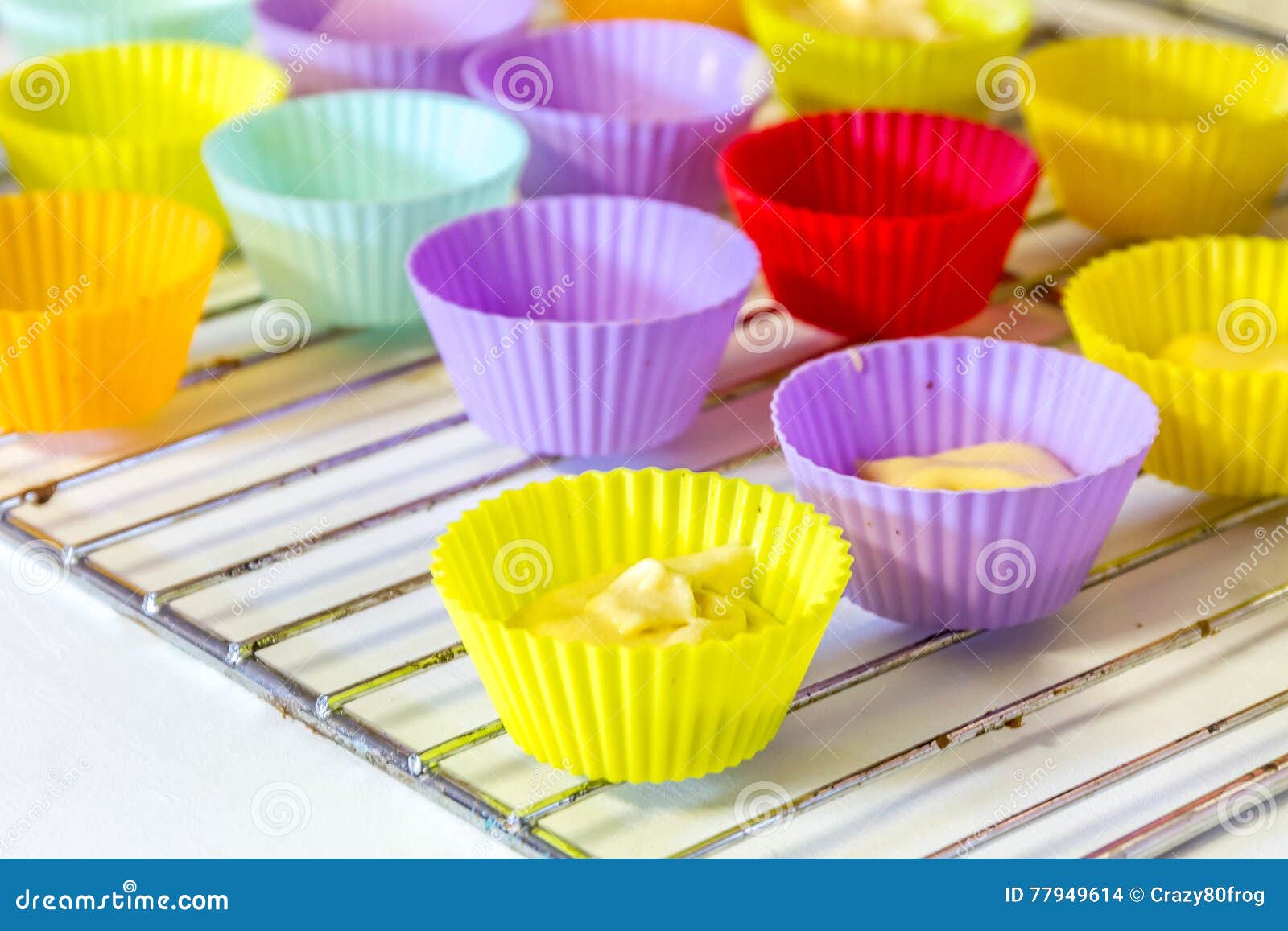 Colorful form for muffins stock photo. Image of birthday - 77949614