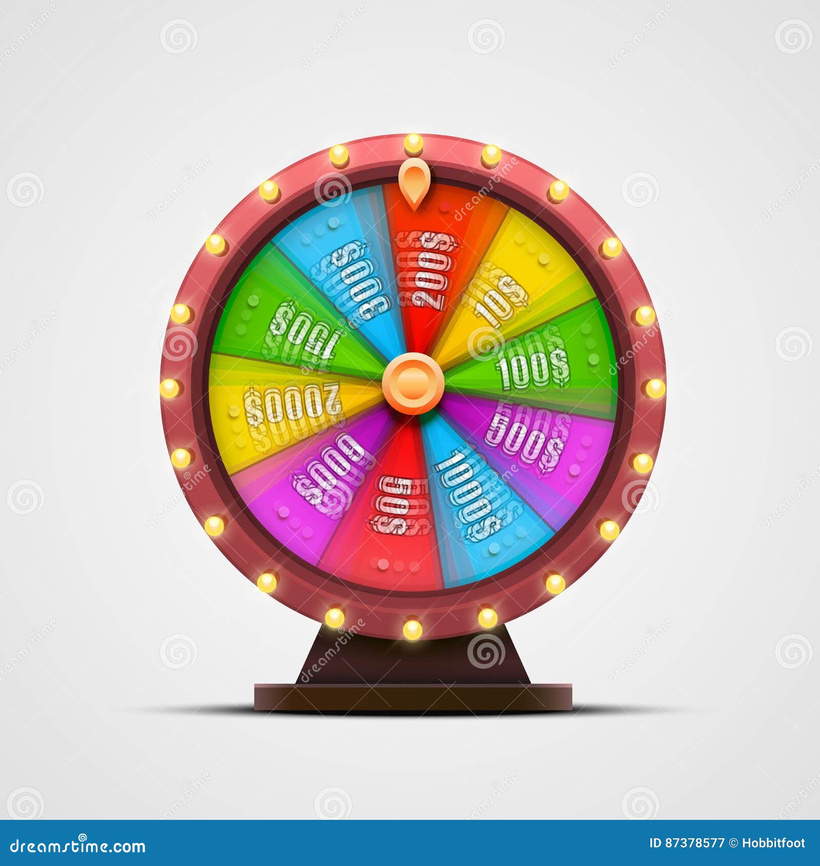 Colorful Fortune Wheel. on White Background Stock Vector - Illustration ...