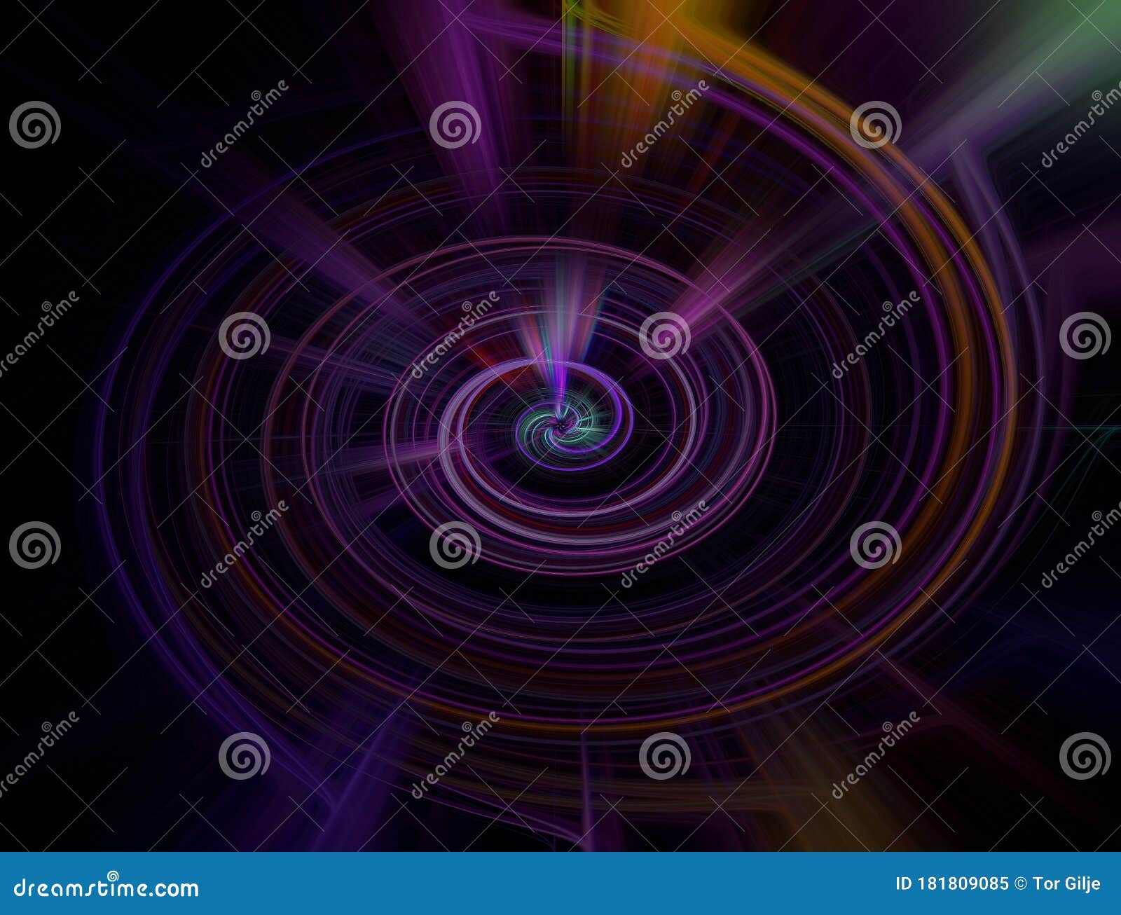 Colorful Fractal Abstract Fiber Circle Background Stock Illustration ...