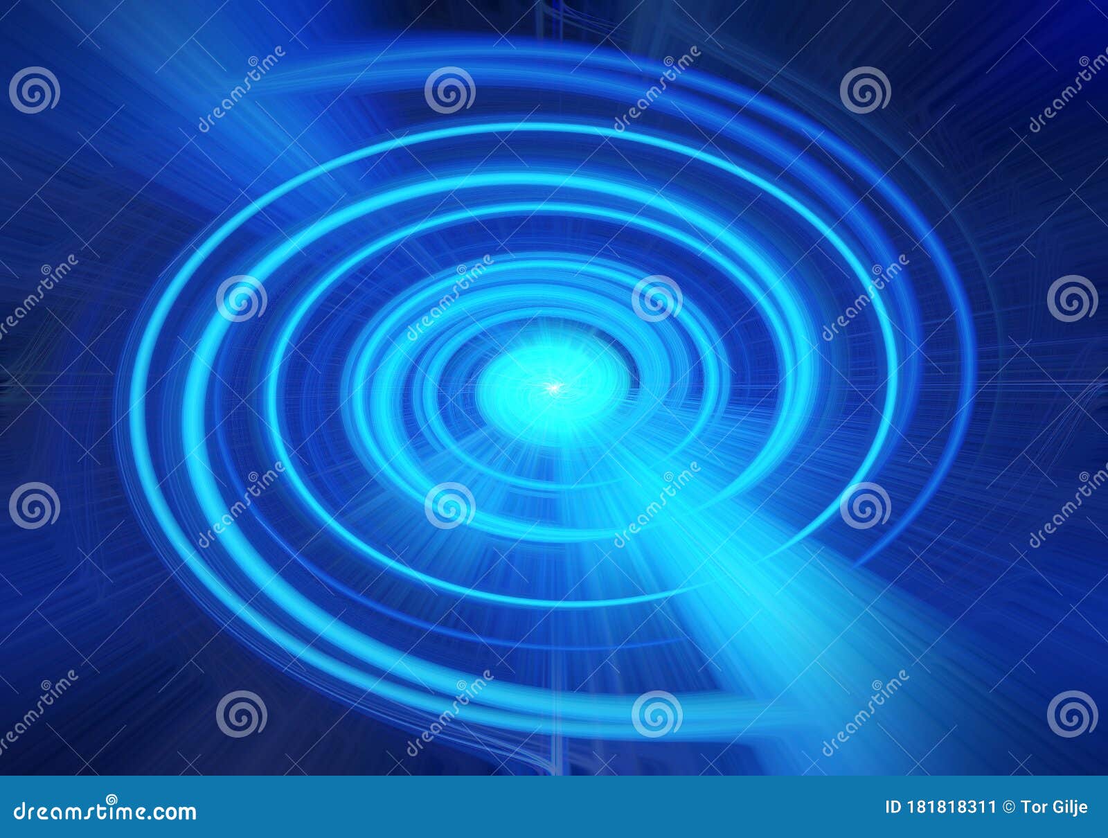 Colorful Fractal Abstract Fiber Circle Background Stock Illustration ...