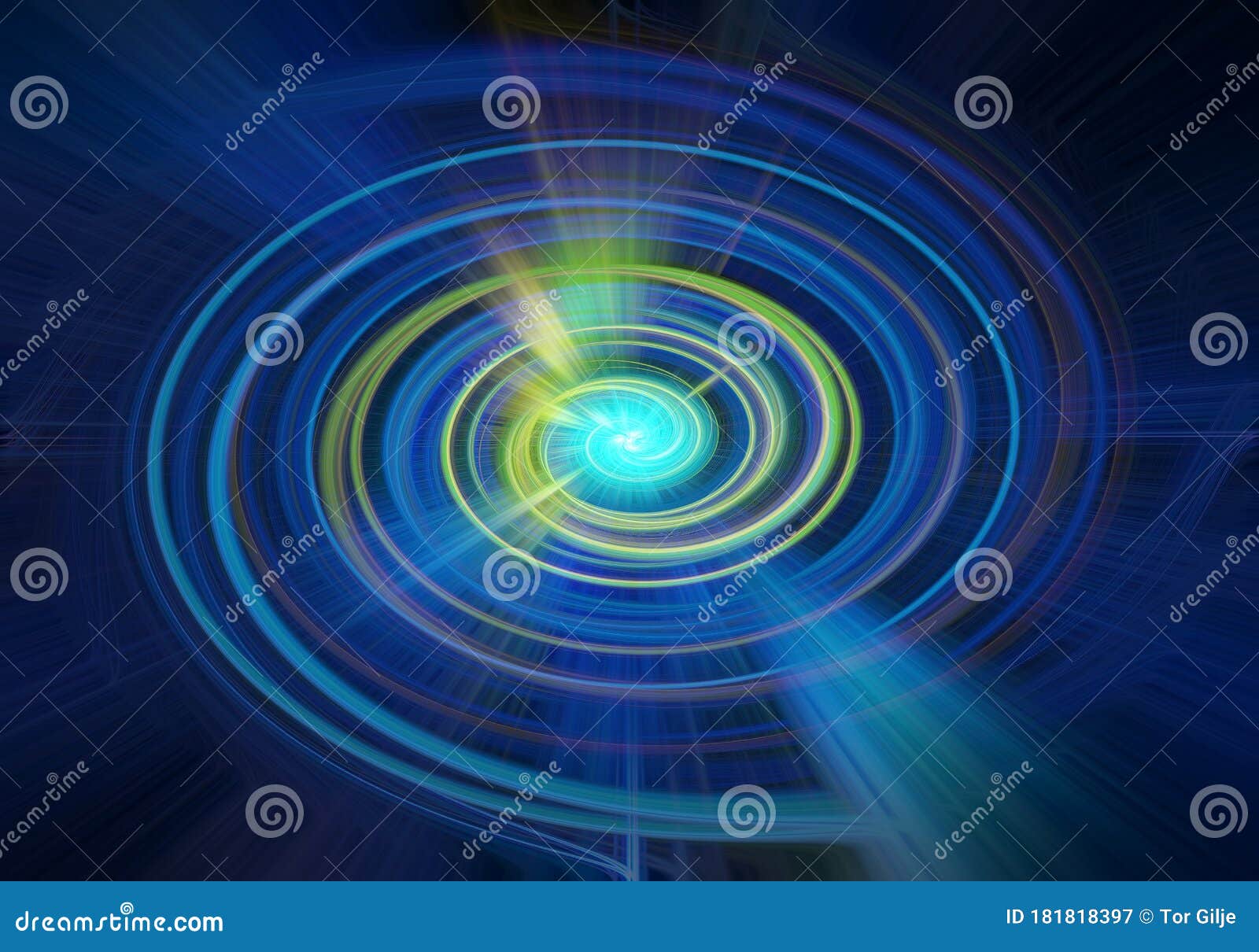 Colorful Fractal Abstract Fiber Circle Background Stock Illustration ...
