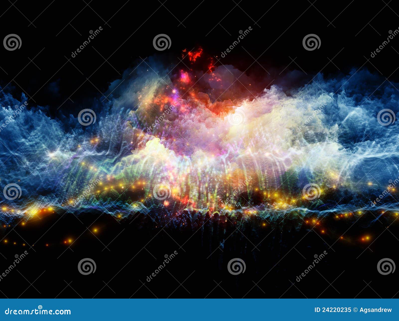 Colorful fractal clouds stock image. Image of backdrop - 24220235