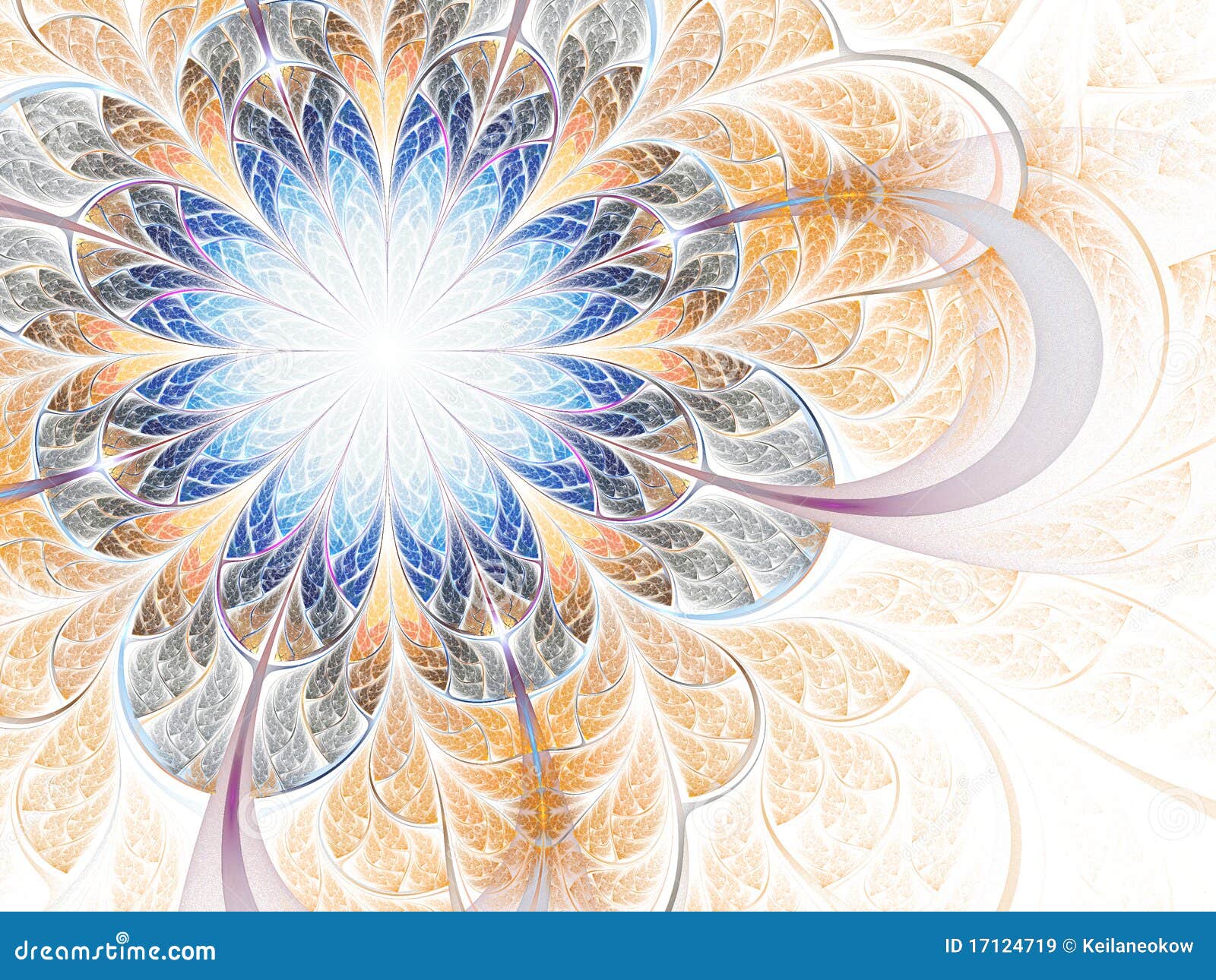 Colorful fractal flower stock illustration. Illustration of decorative ...