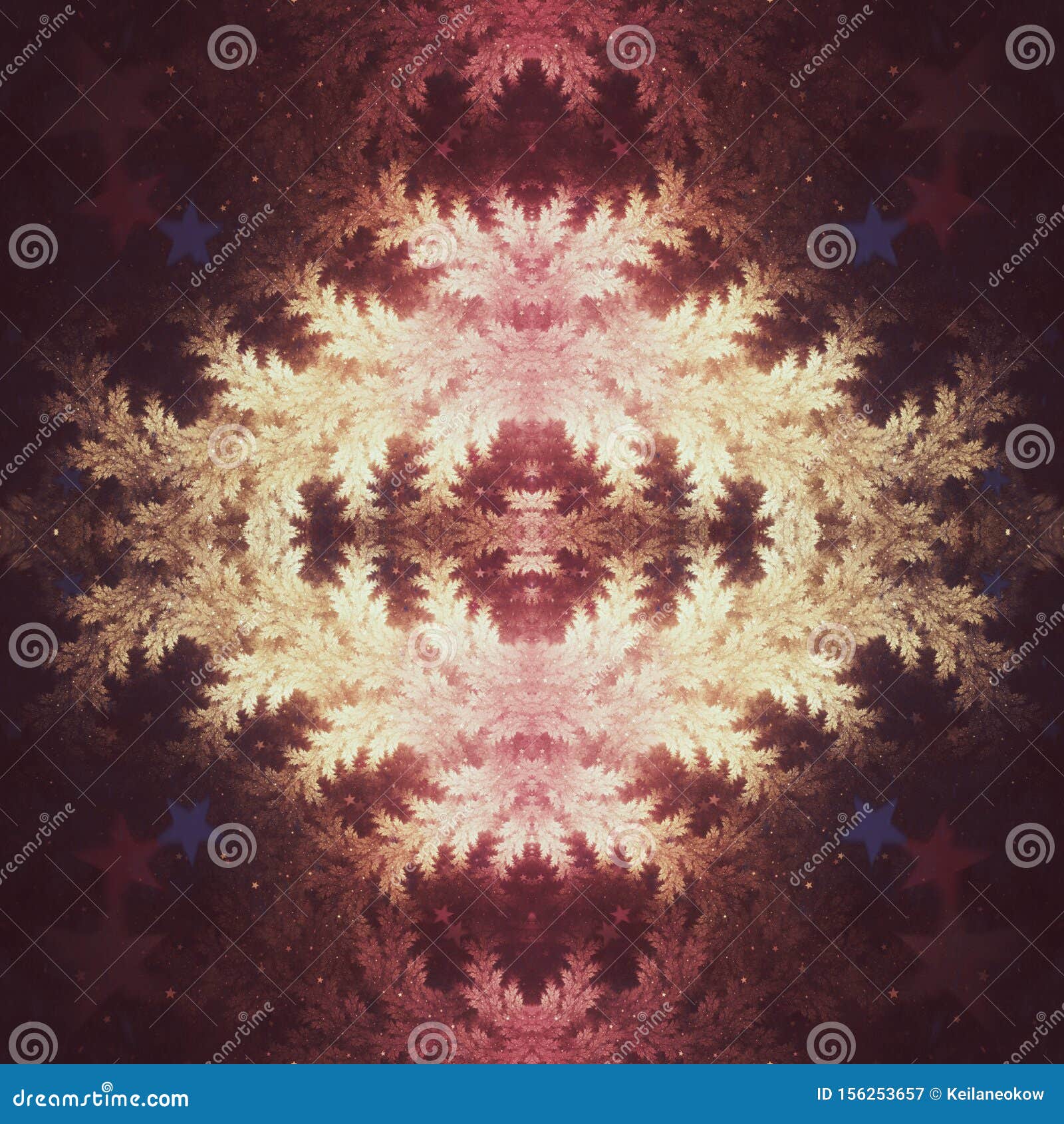 Colorful Fractal Tree Branches Stock Illustration - Illustration of ...