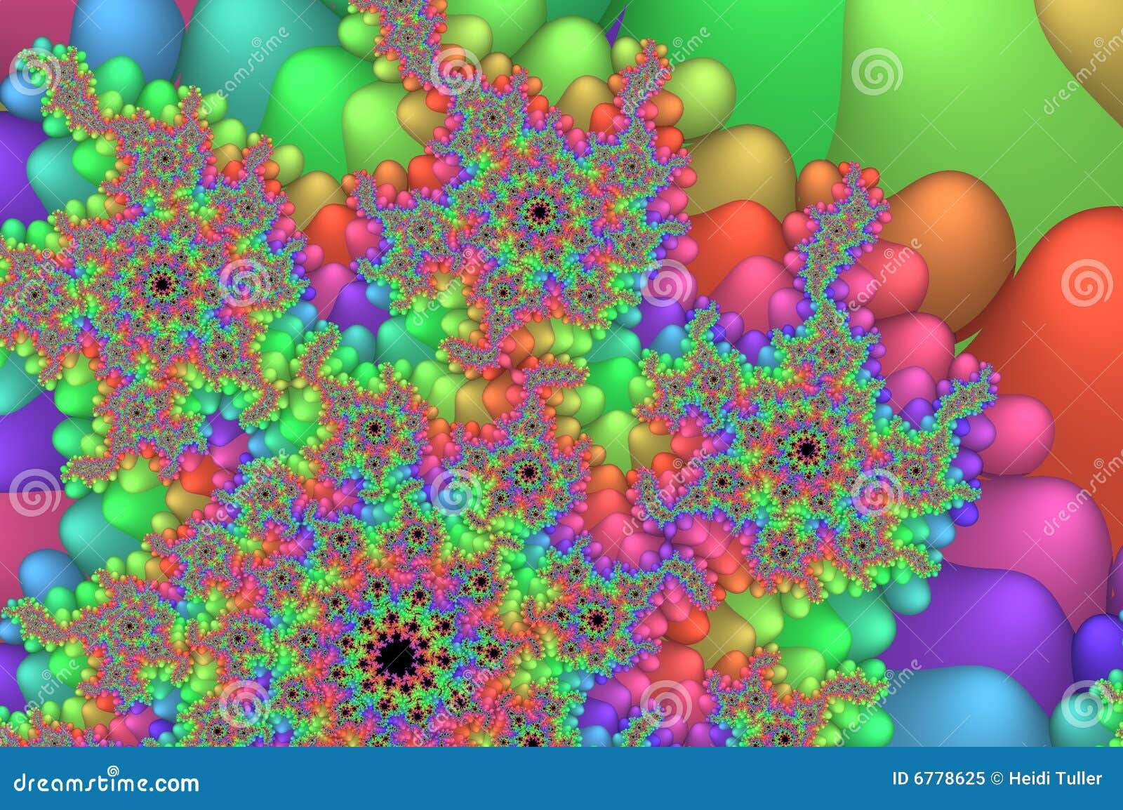 Colorful fractals stock illustration. Illustration of wallpaper - 6778625