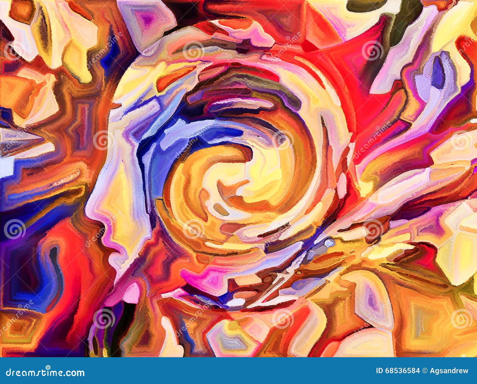 Colorful Fragmentation stock illustration. Illustration of face - 68536584