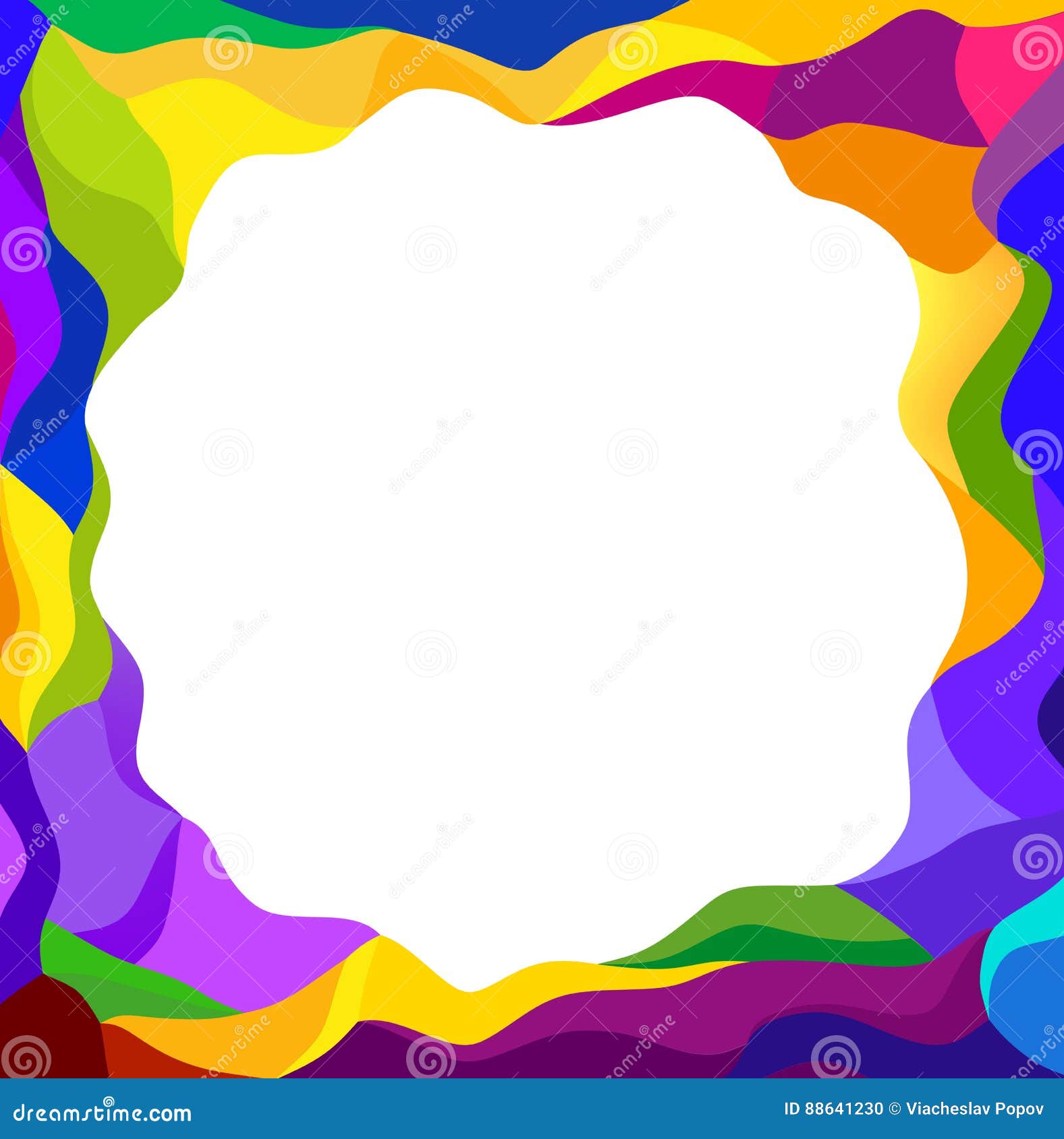 Colorful Frame Blank Background Stock Illustration - Illustration of ...