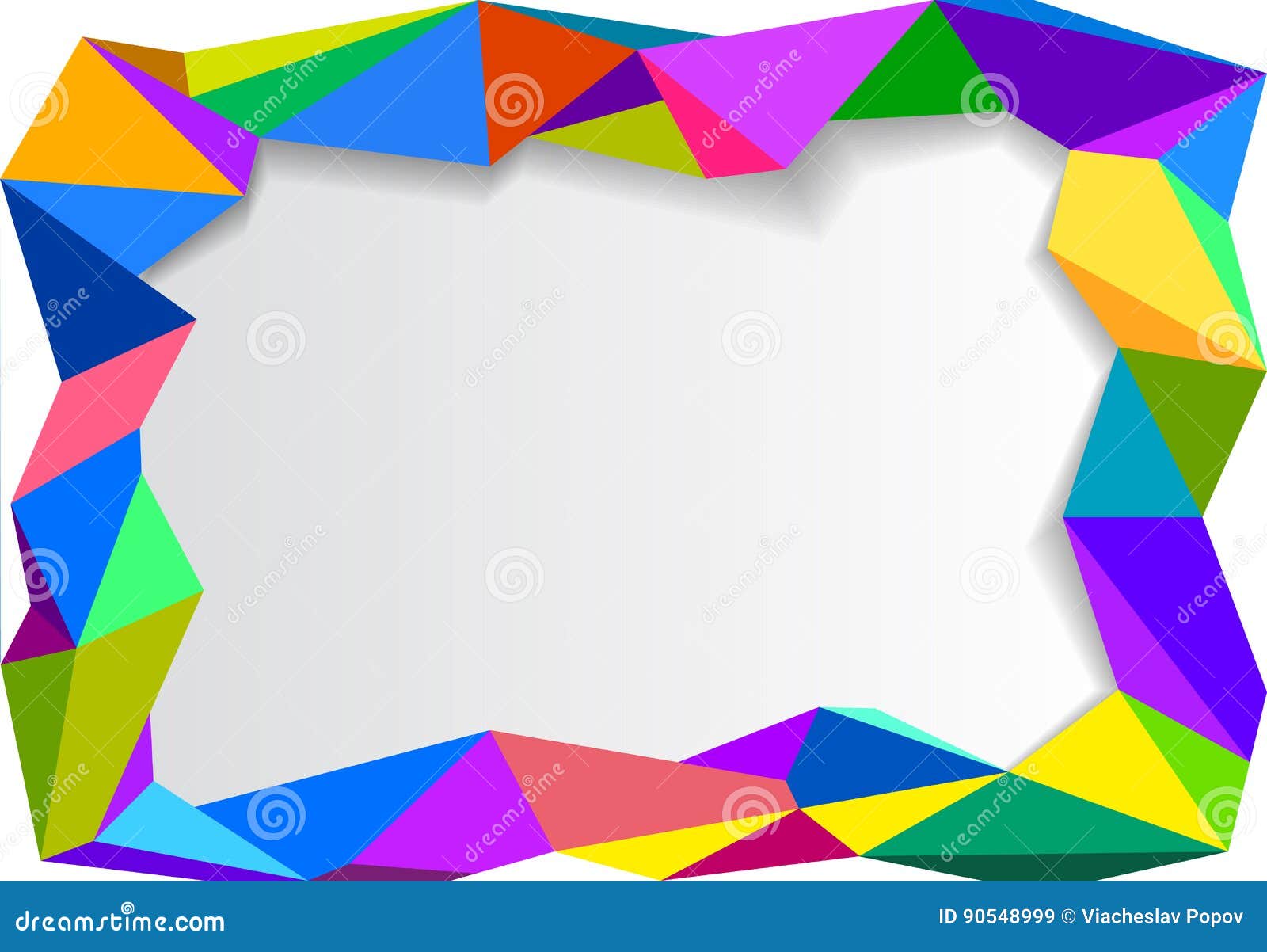 Colorful Frame Blank Background Stock Illustration - Illustration of ...