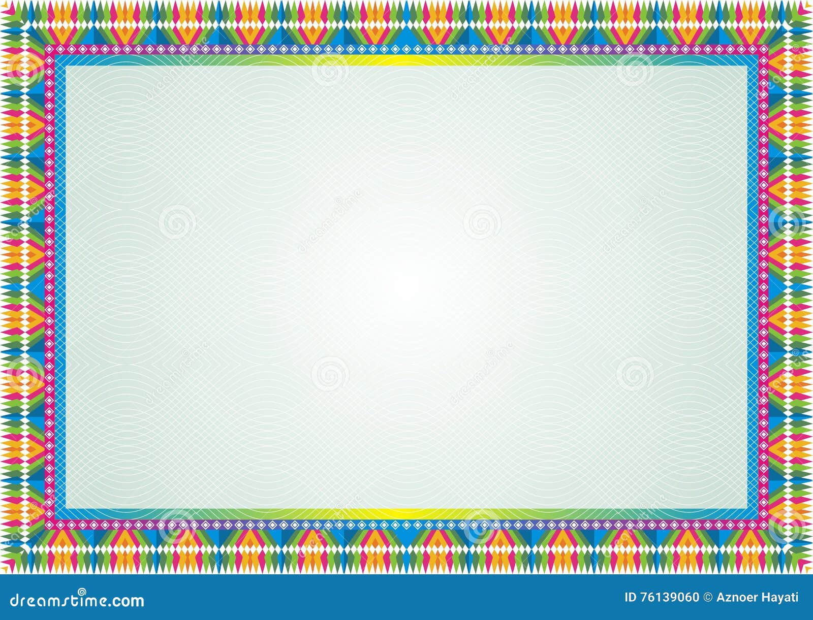Colorful Frame - Border for Certificate Template Stock Vector ...