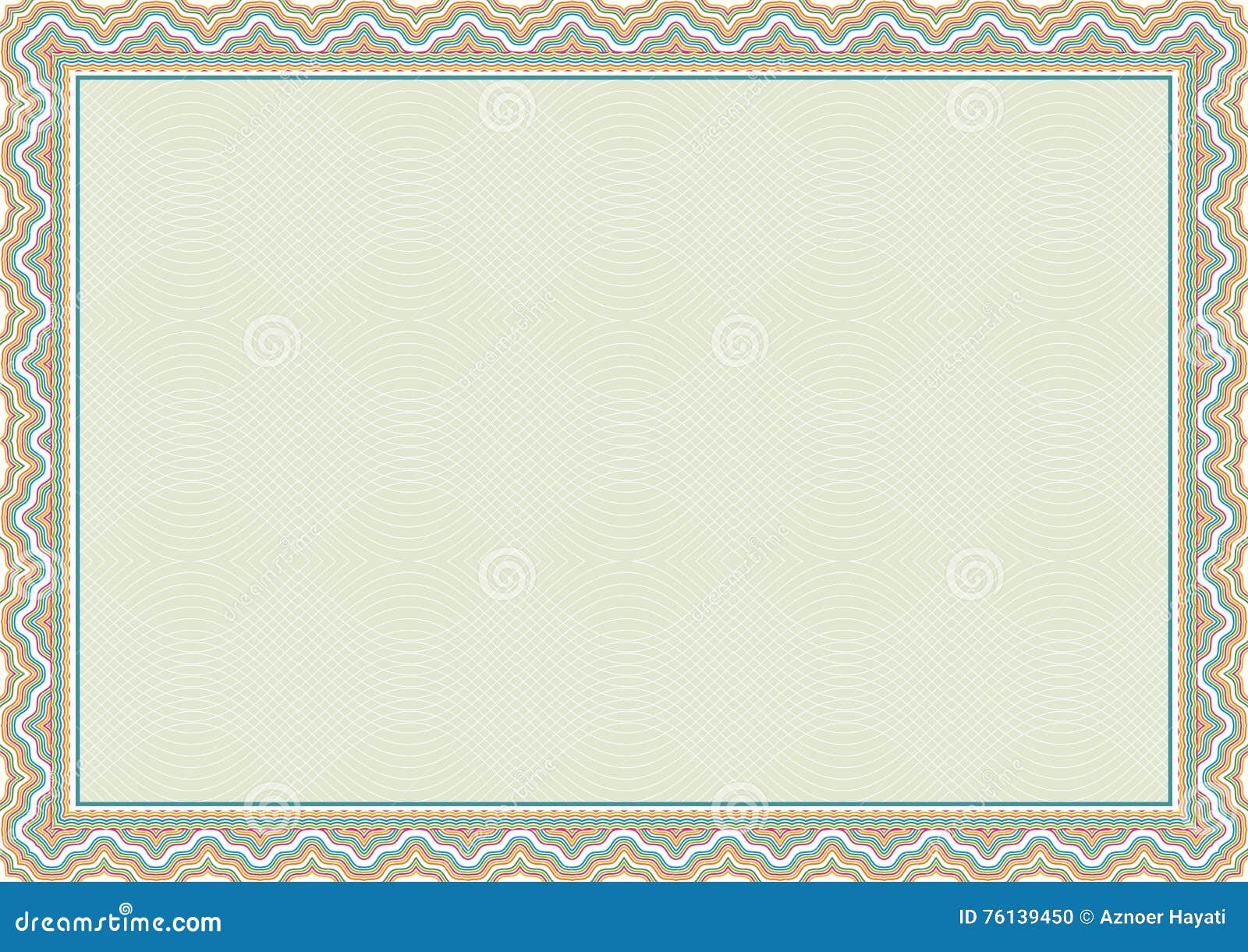Colorful Frame - Border for Certificate Template Stock Vector ...