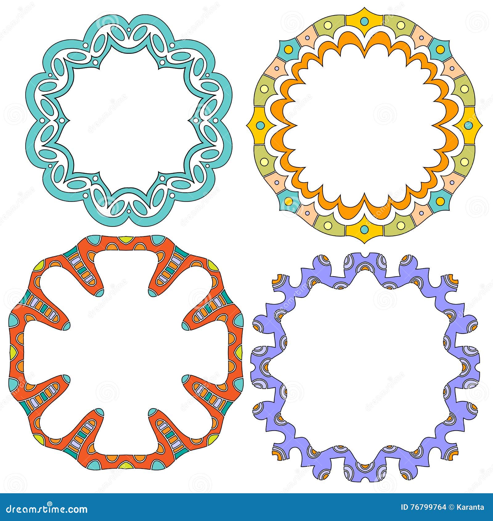 Colorful frame collection stock illustration. Illustration of frame ...