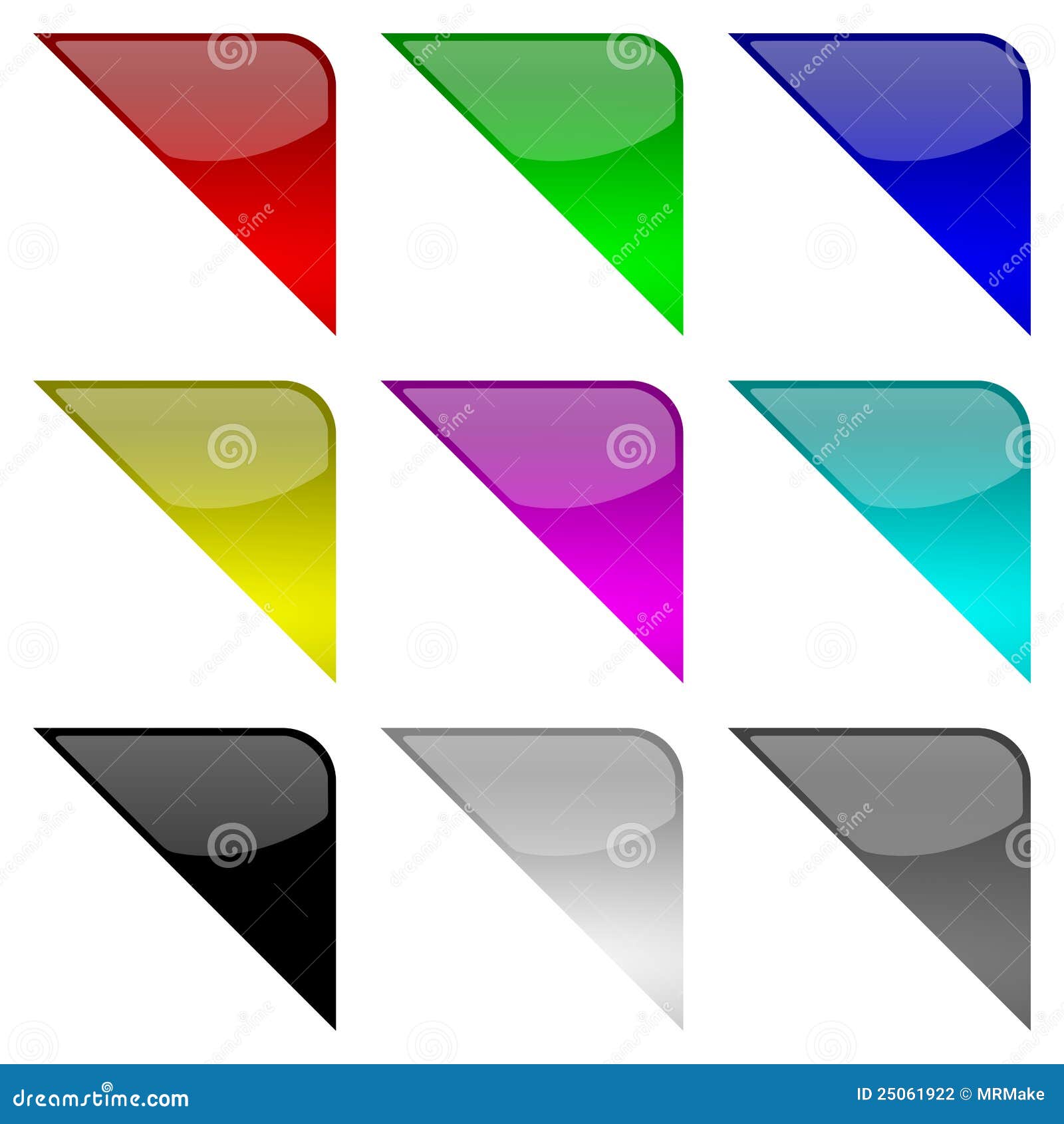 Colorful frame corners stock vector. Illustration of blue - 25061922