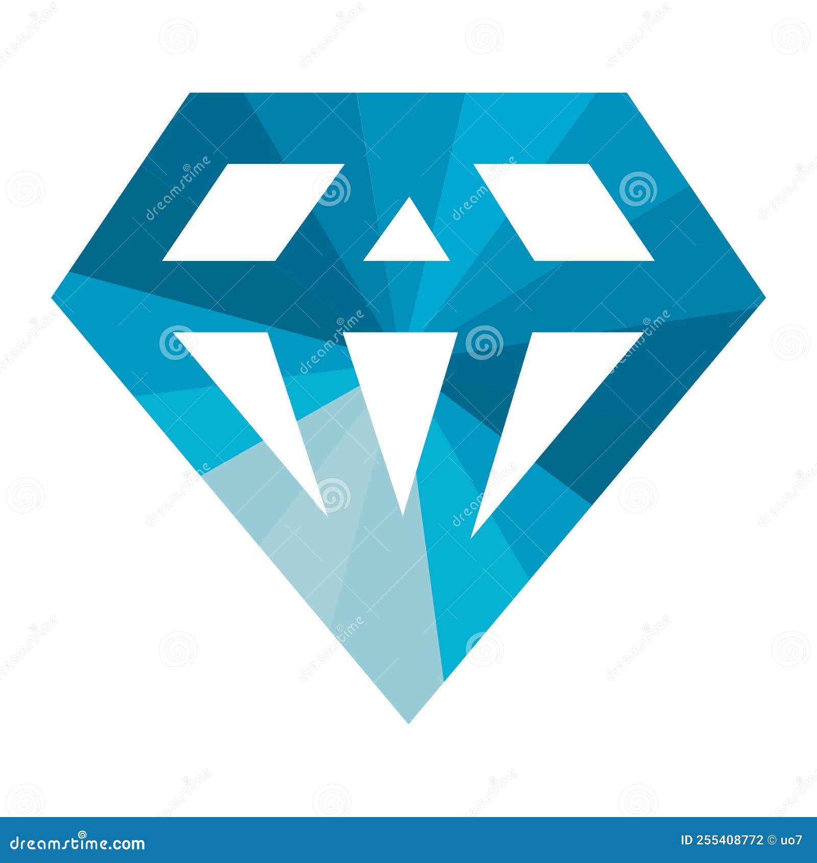 Cute Blue Diamond Frame. Bright Color Border Stock Vector ...