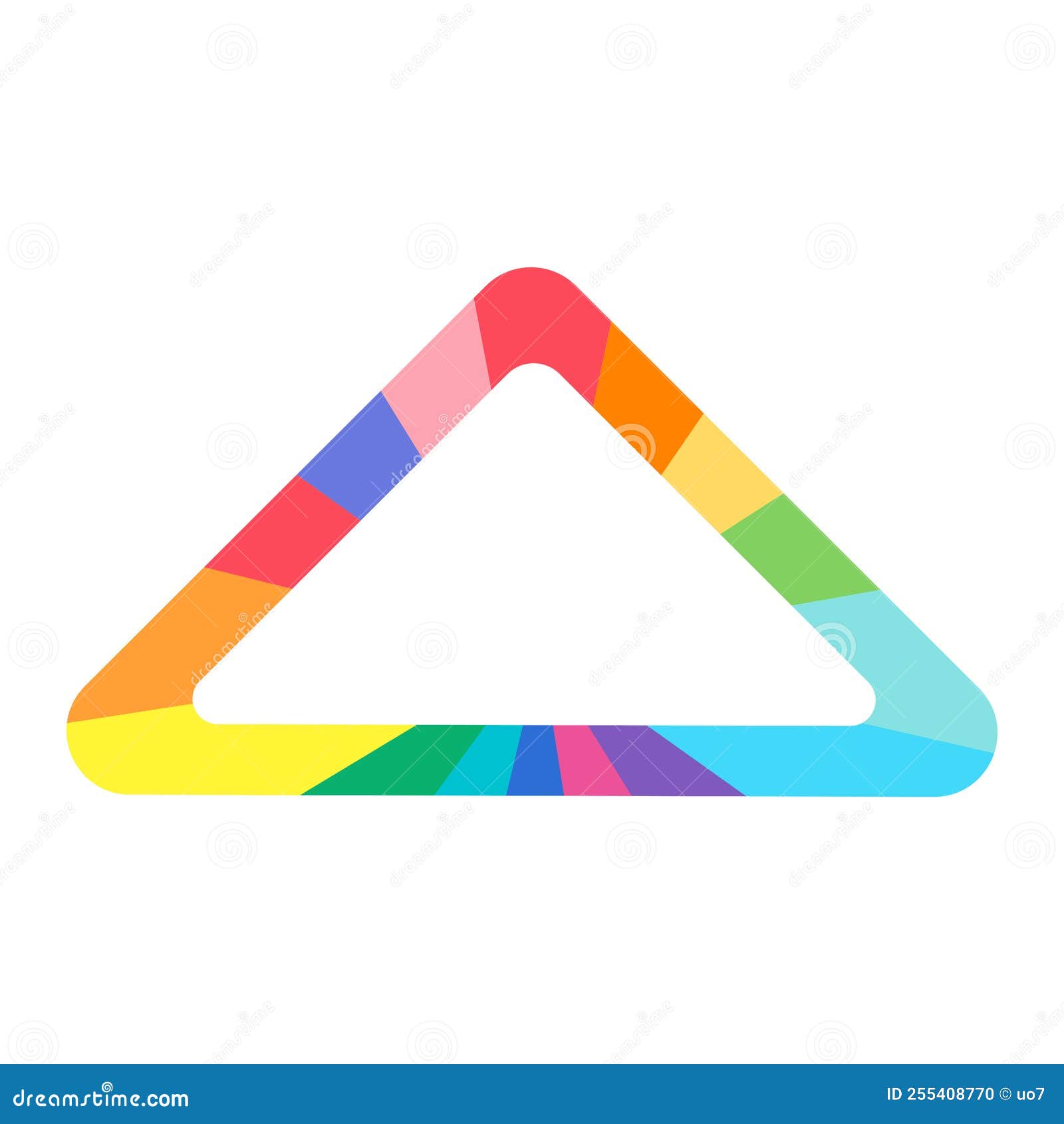 Cute Rainbow Color Frame. Colorful Triangle Border Stock Vector ...