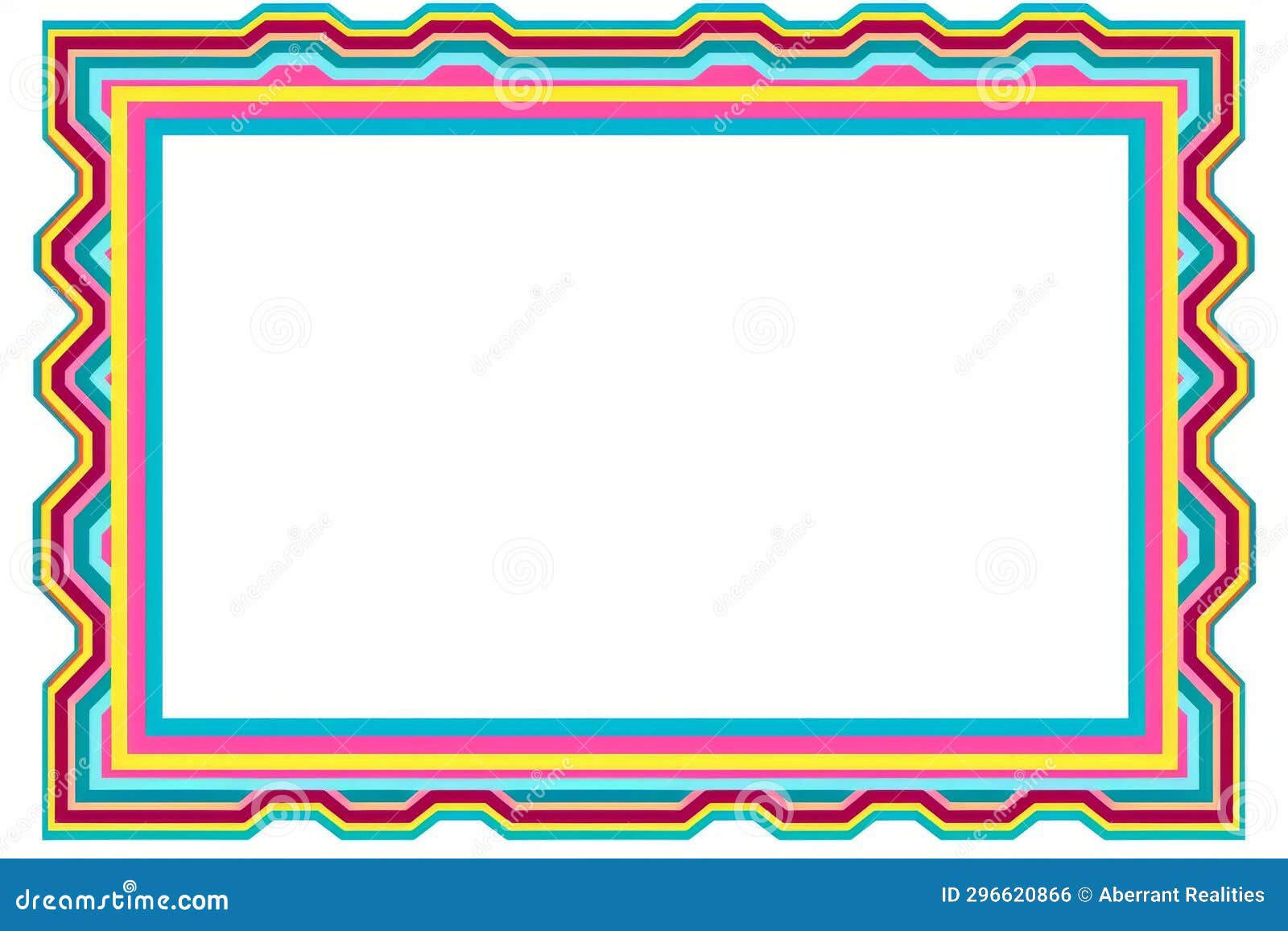 A Colorful Frame with an Empty Space in the Middle Stock Illustration ...