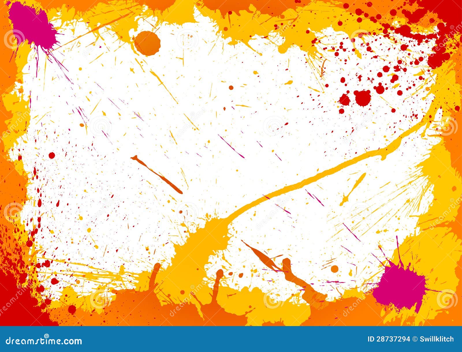 Colorful Frame Made of Ink Blots Stock Vector - Illustration of bright ...