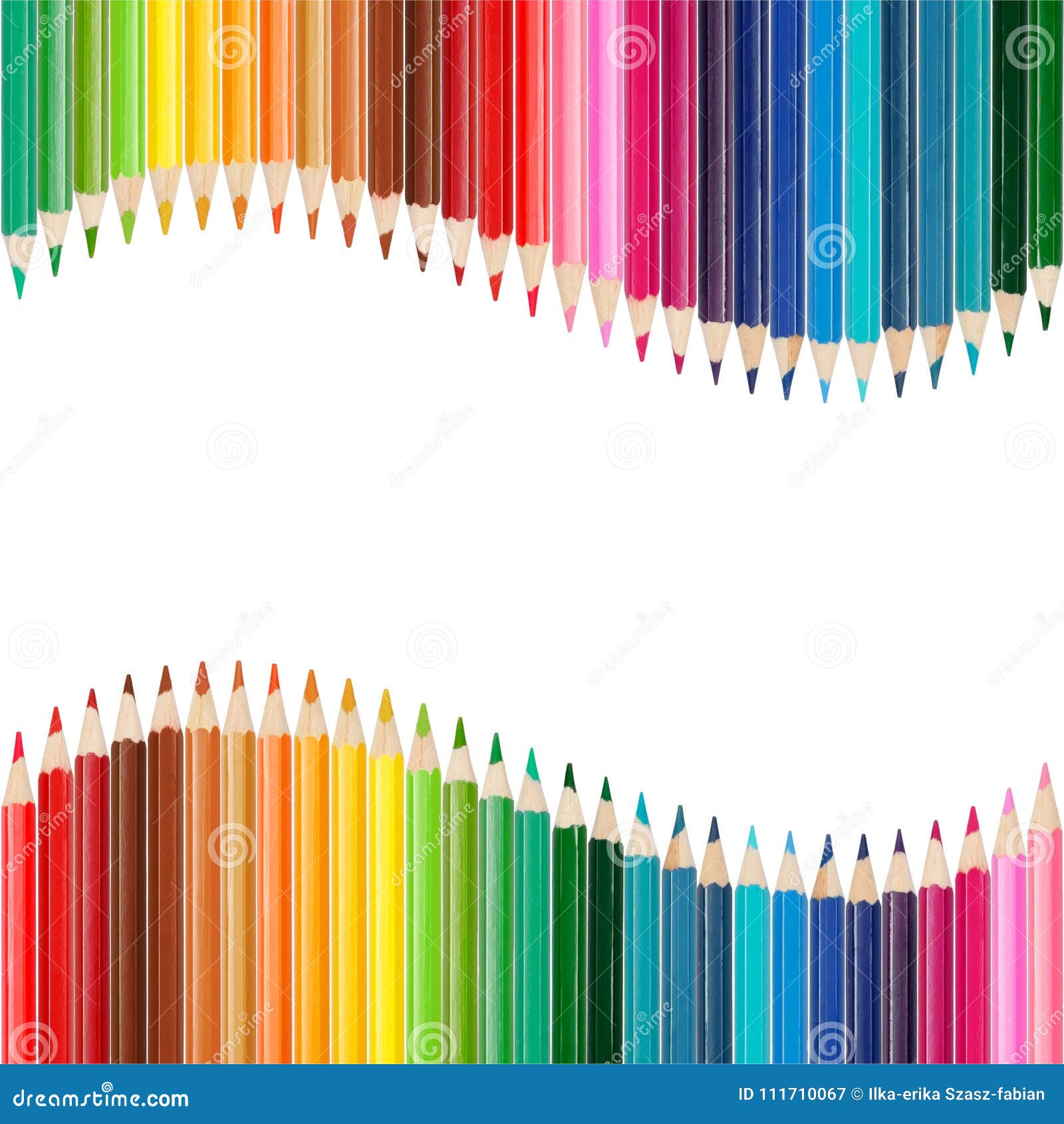 Colorful Frame Made of Colorful Pencils Stock Image - Image of pencil ...