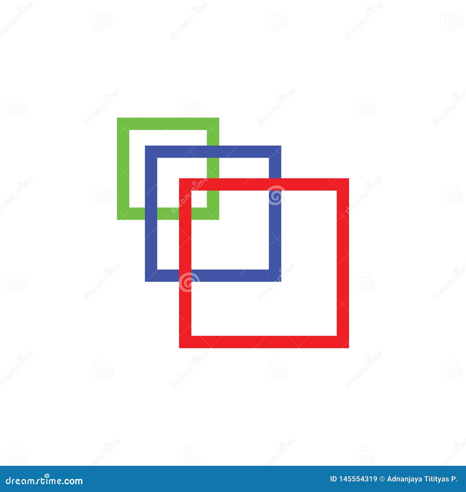 Colorful Frame Simple Geometric Logo Vector Stock Vector - Illustration ...