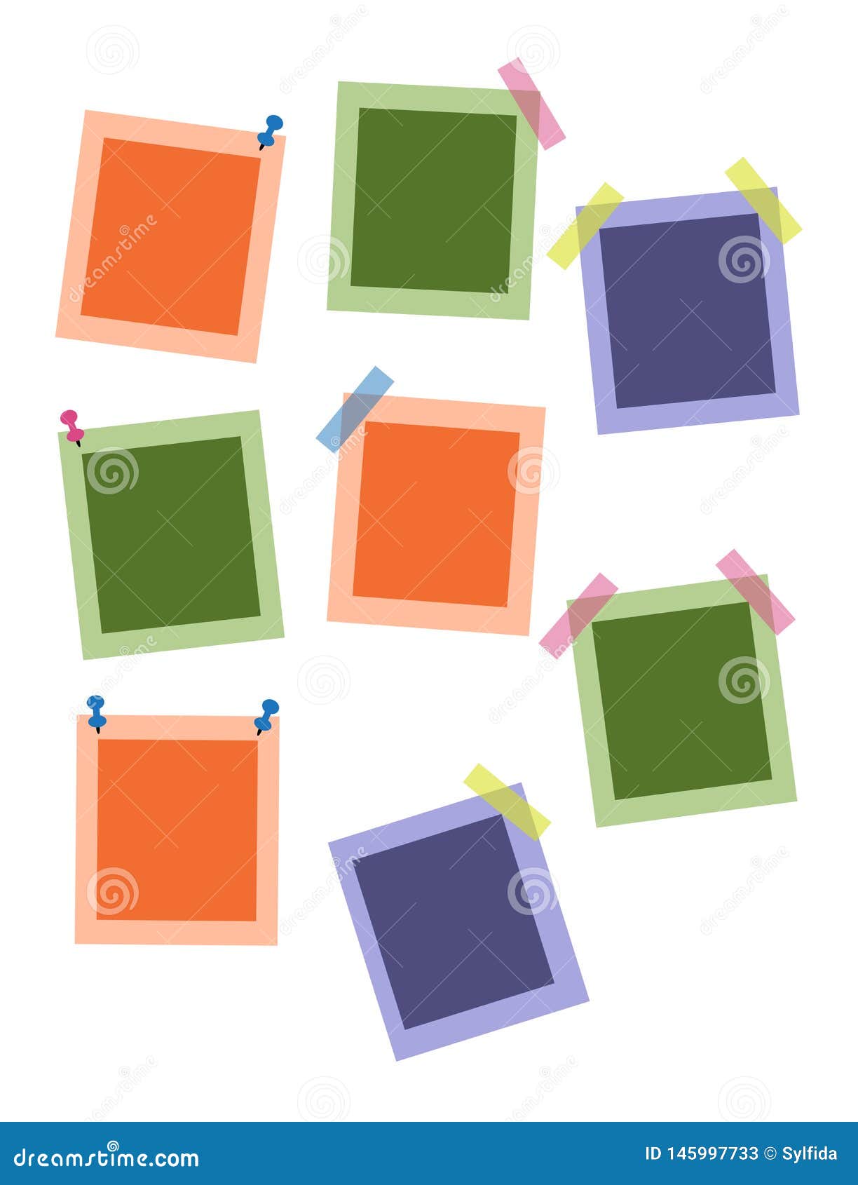 Colorful Frame Template for Text. Vector Stock Illustration ...