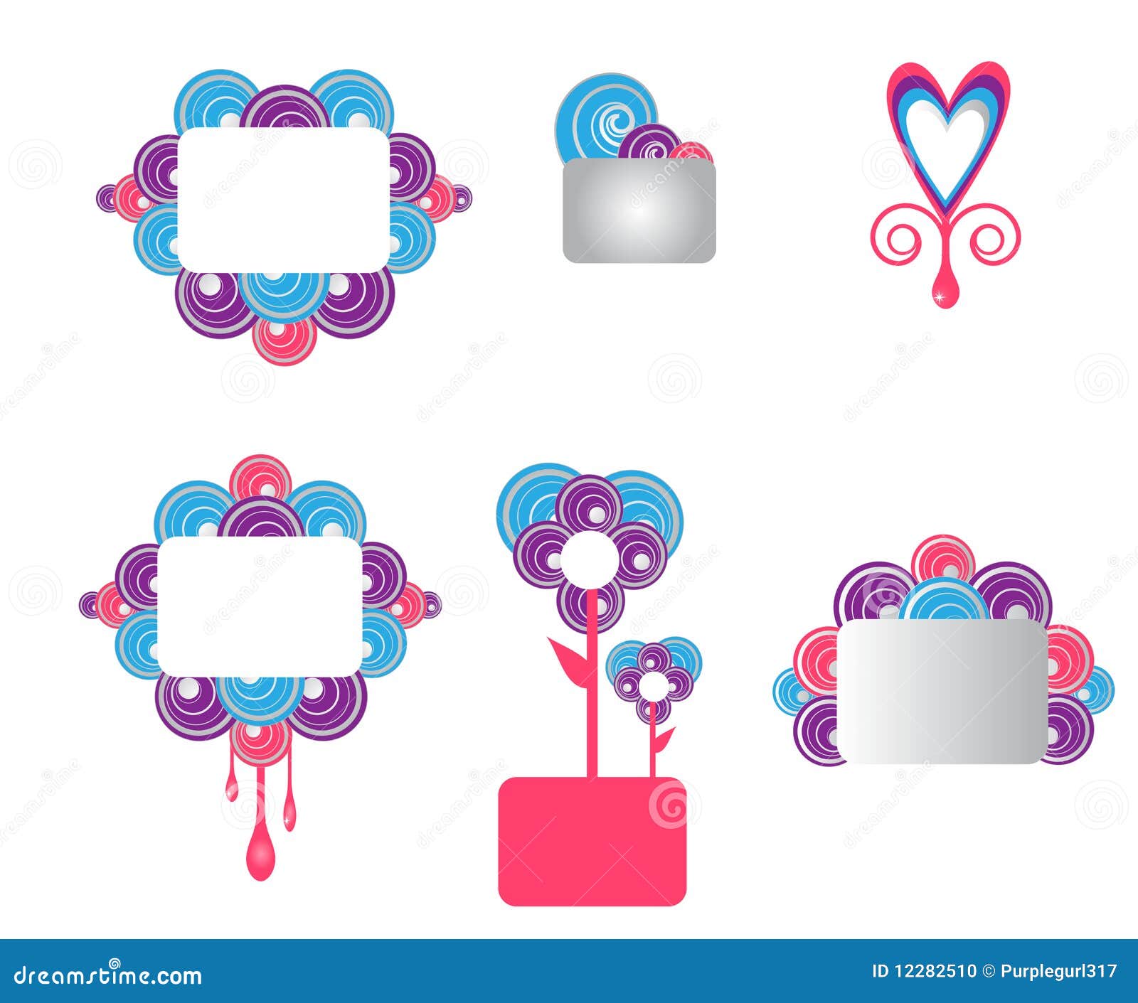 Colorful Frame Templates stock illustration. Illustration of blobs ...