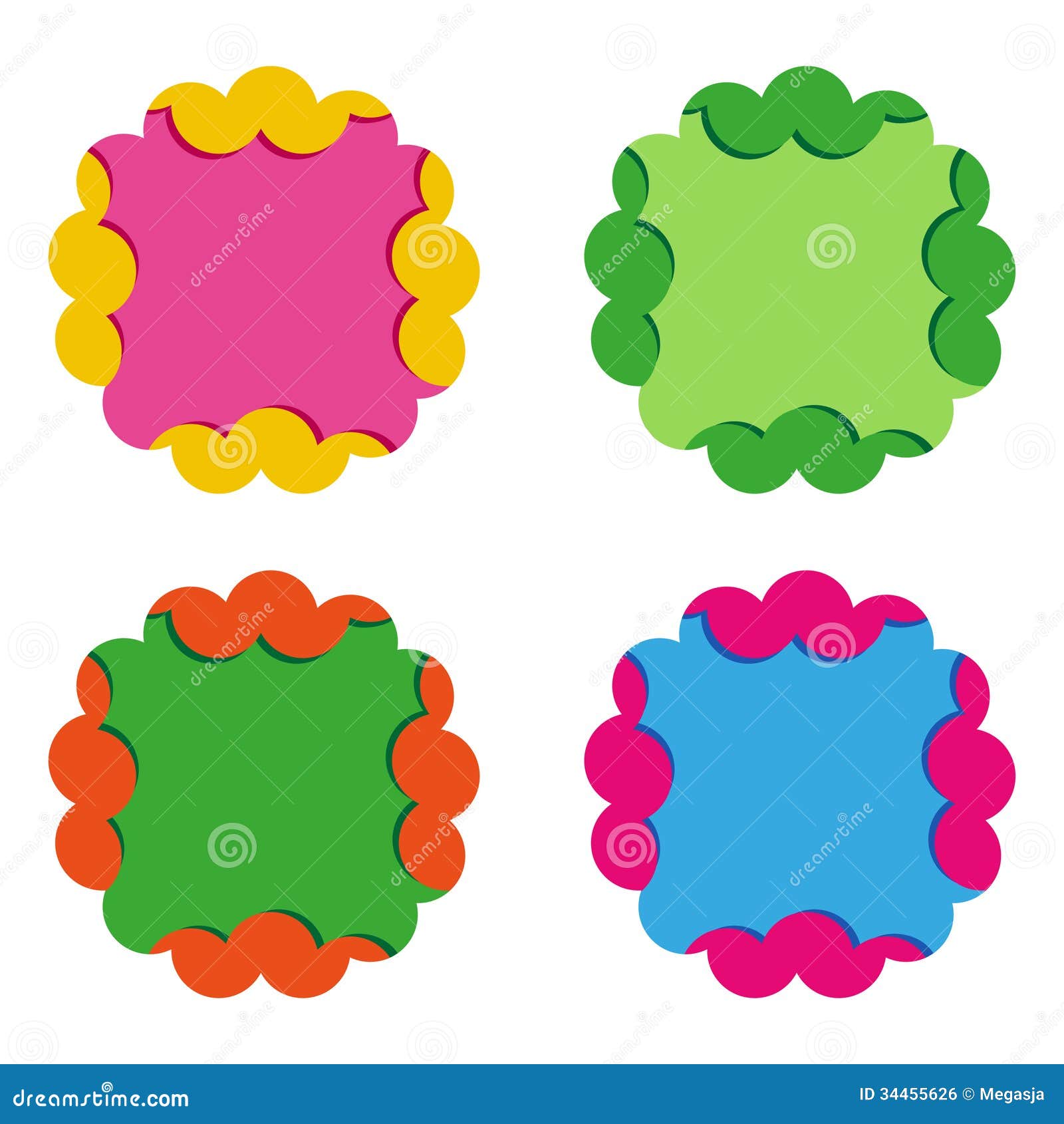 Colorful frame stock vector. Illustration of decal, invitation - 34455626