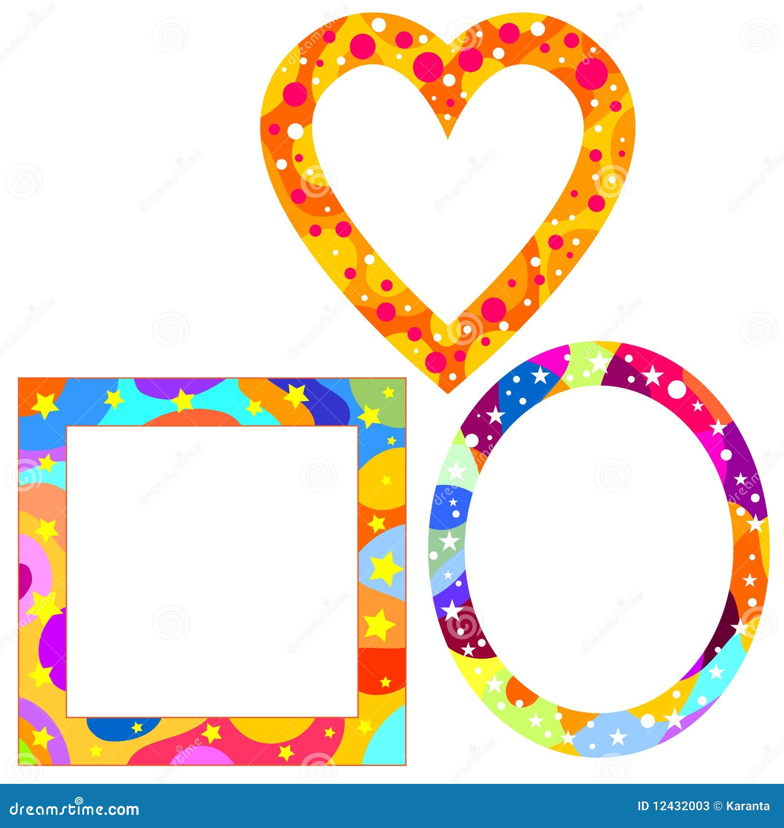 Colorful frames stock illustration. Illustration of bright - 12432003