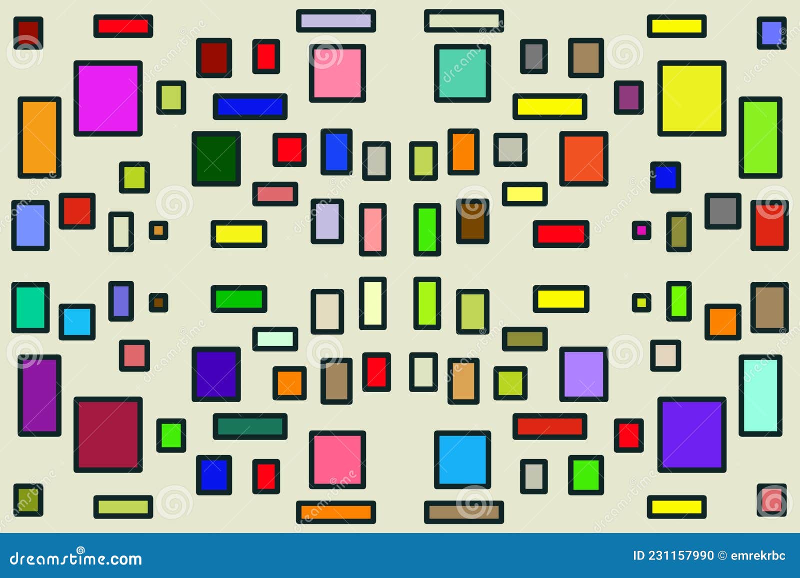 Colorful Frames, Quadrilaterals, Textile Printing Pattern for Fabric ...