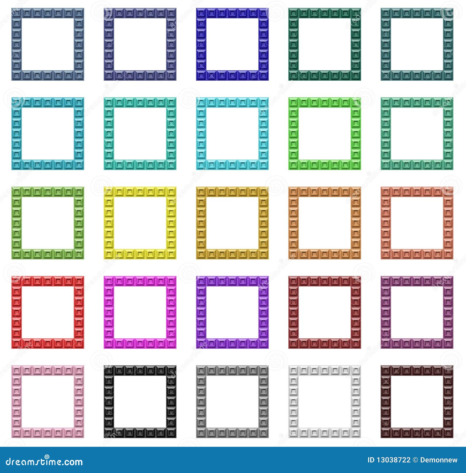 Colorful frames set stock illustration. Illustration of multicolor ...