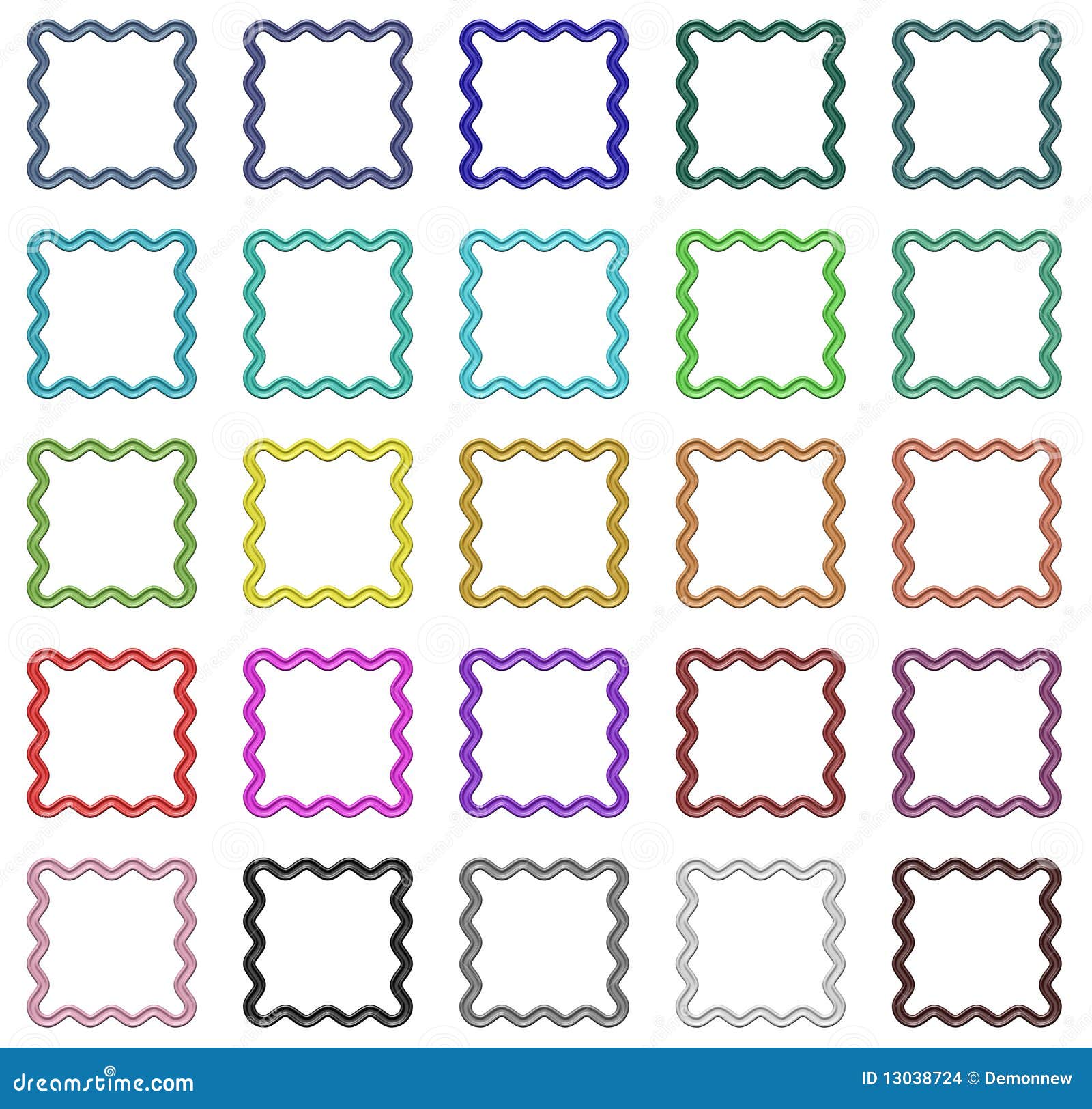 Colorful frames set stock illustration. Illustration of photoframe ...