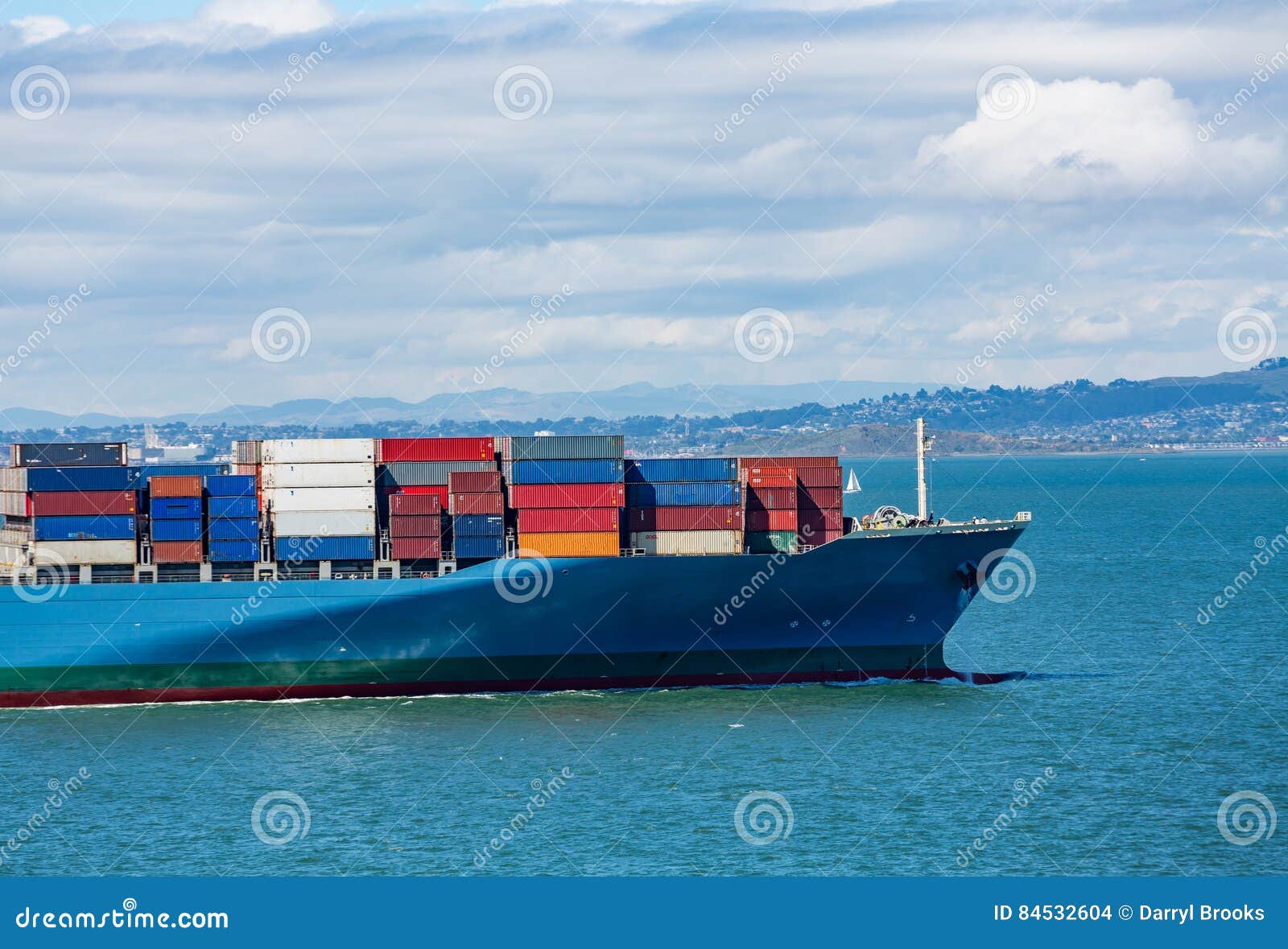Colorful Freight Containers on Ship Stock Photo - Image of containers ...