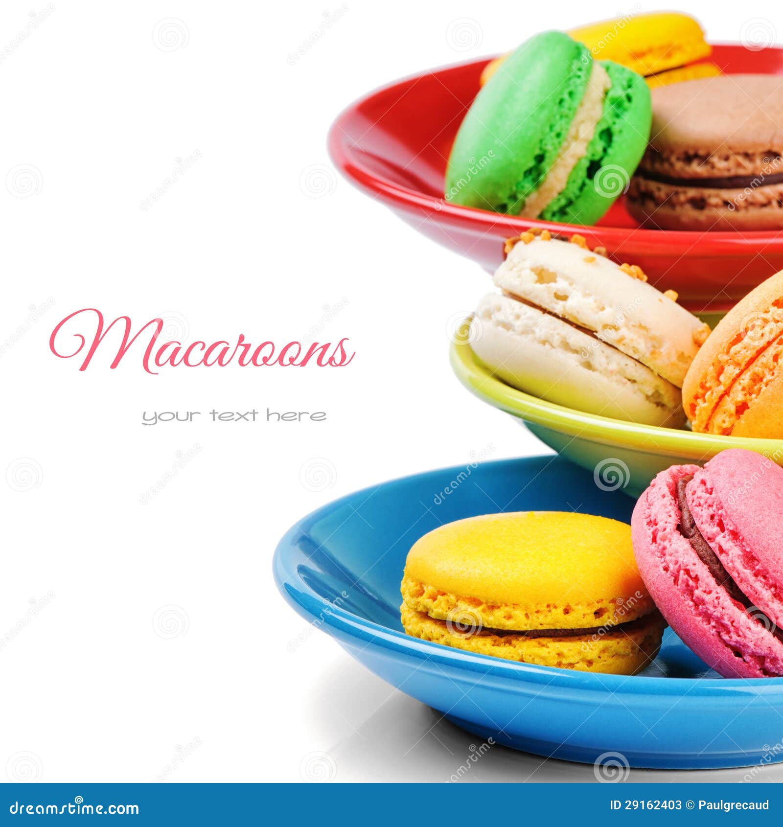 Colorful French macaroons stock image. Image of bakery - 29162403