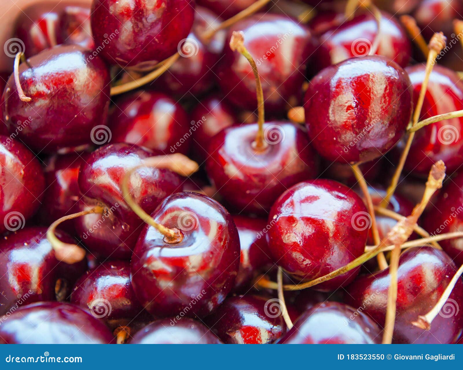 Colorful Fresh Cherries on Sale Stock Photo - Image of agriculture ...