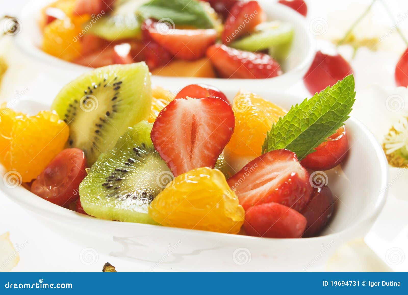 Colorful fresh fruit salad stock image. Image of food - 19694731