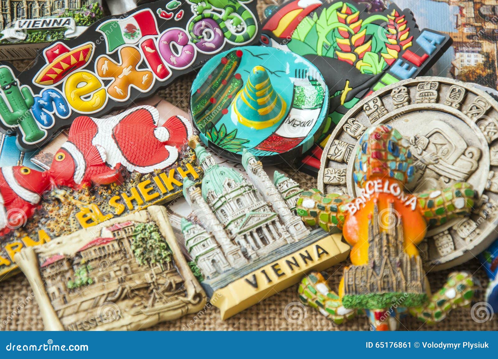 Colorful fridge magnets stock image. Image of market - 65176861