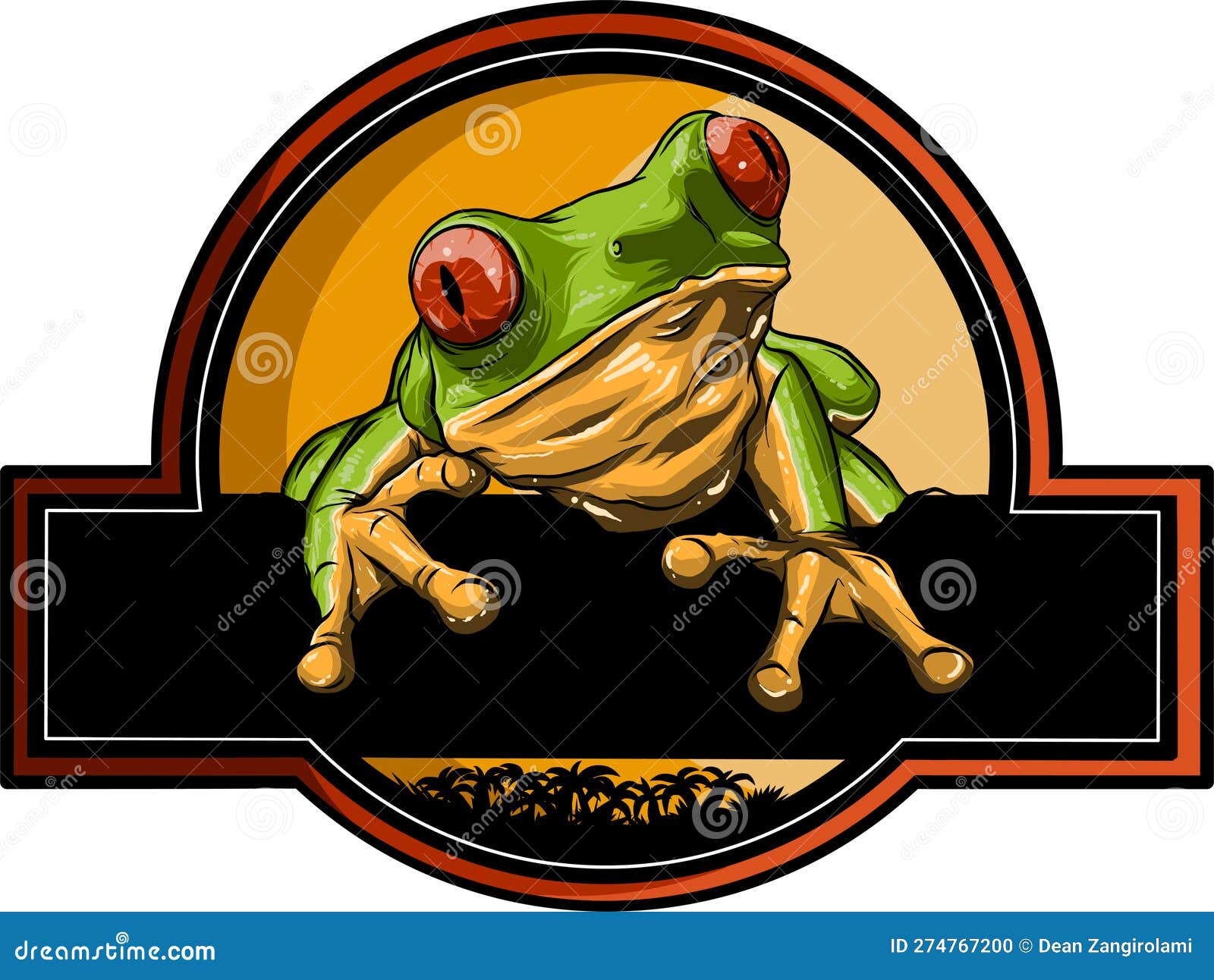 Colorful Frog Mascot Logo Design Vector Illustration Stock Vector ...