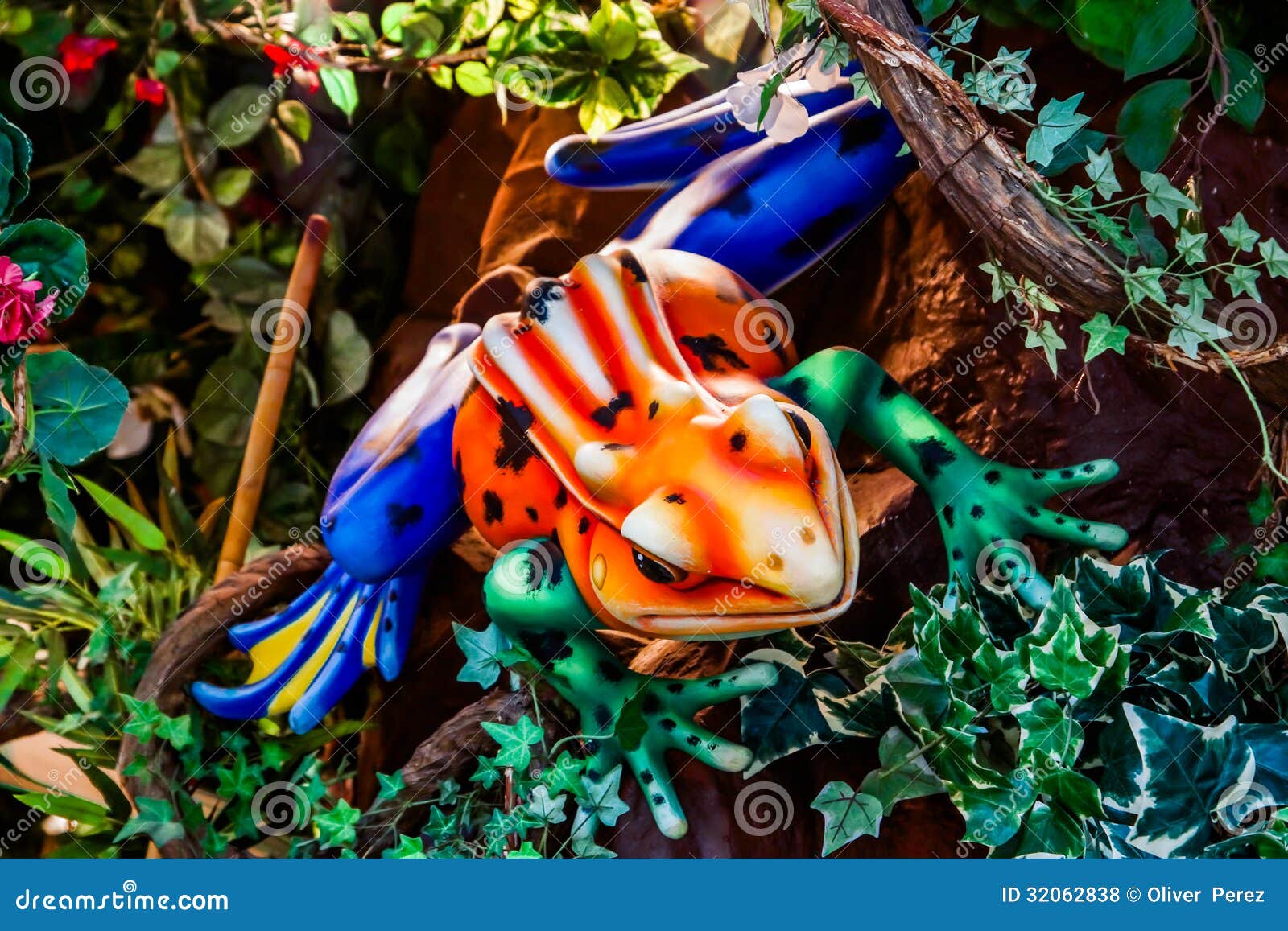 Colorful Frog stock photo. Image of frog, nature, replica - 32062838