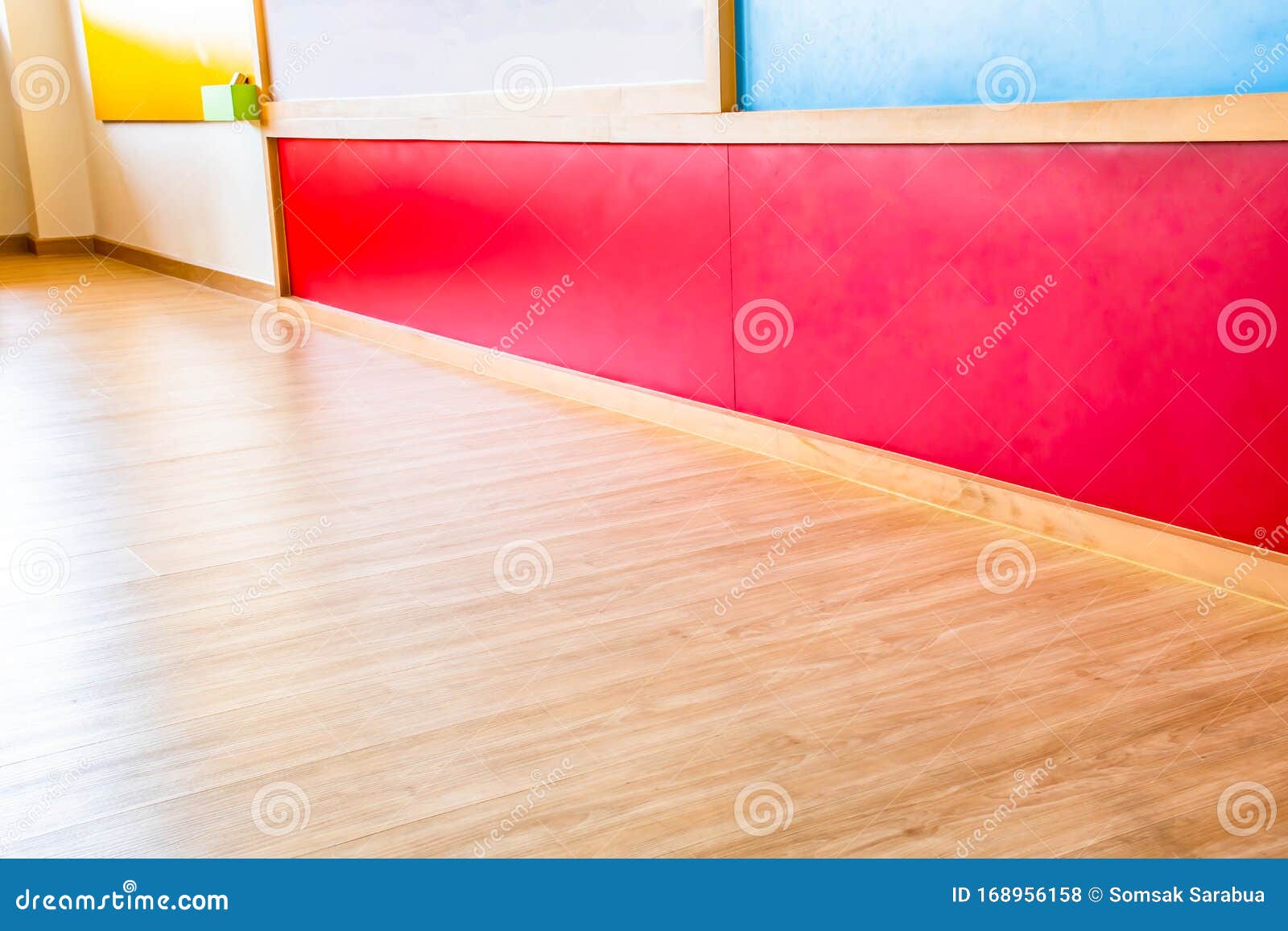 Colorful In Front Of Classroom And White Board In The Kindergarten ...