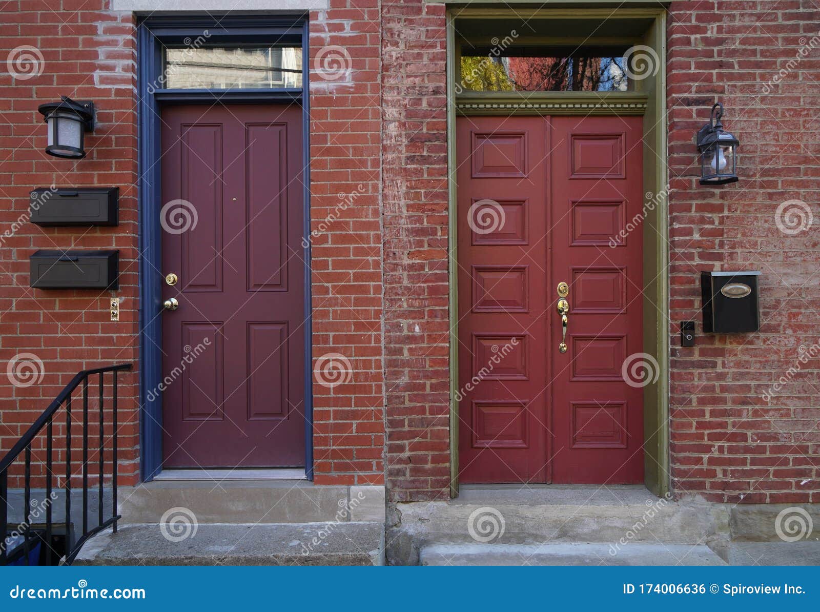 Colorful front doors stock photo. Image of doors, houses - 174006636