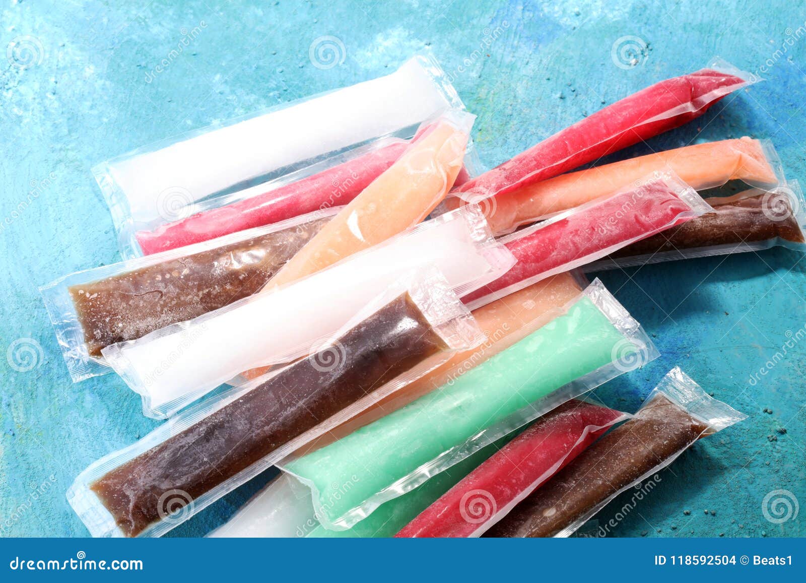 Colorful Frozen Fruit Bar Ice Pops Stock Photo - Image of lime ...