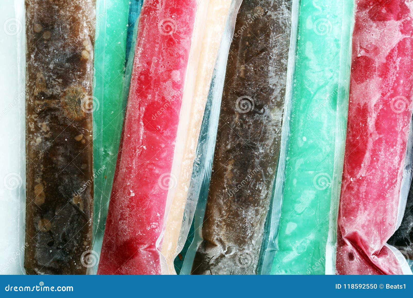 Colorful Frozen Fruit Bar Ice Pops Stock Photo - Image of cool, frozen ...